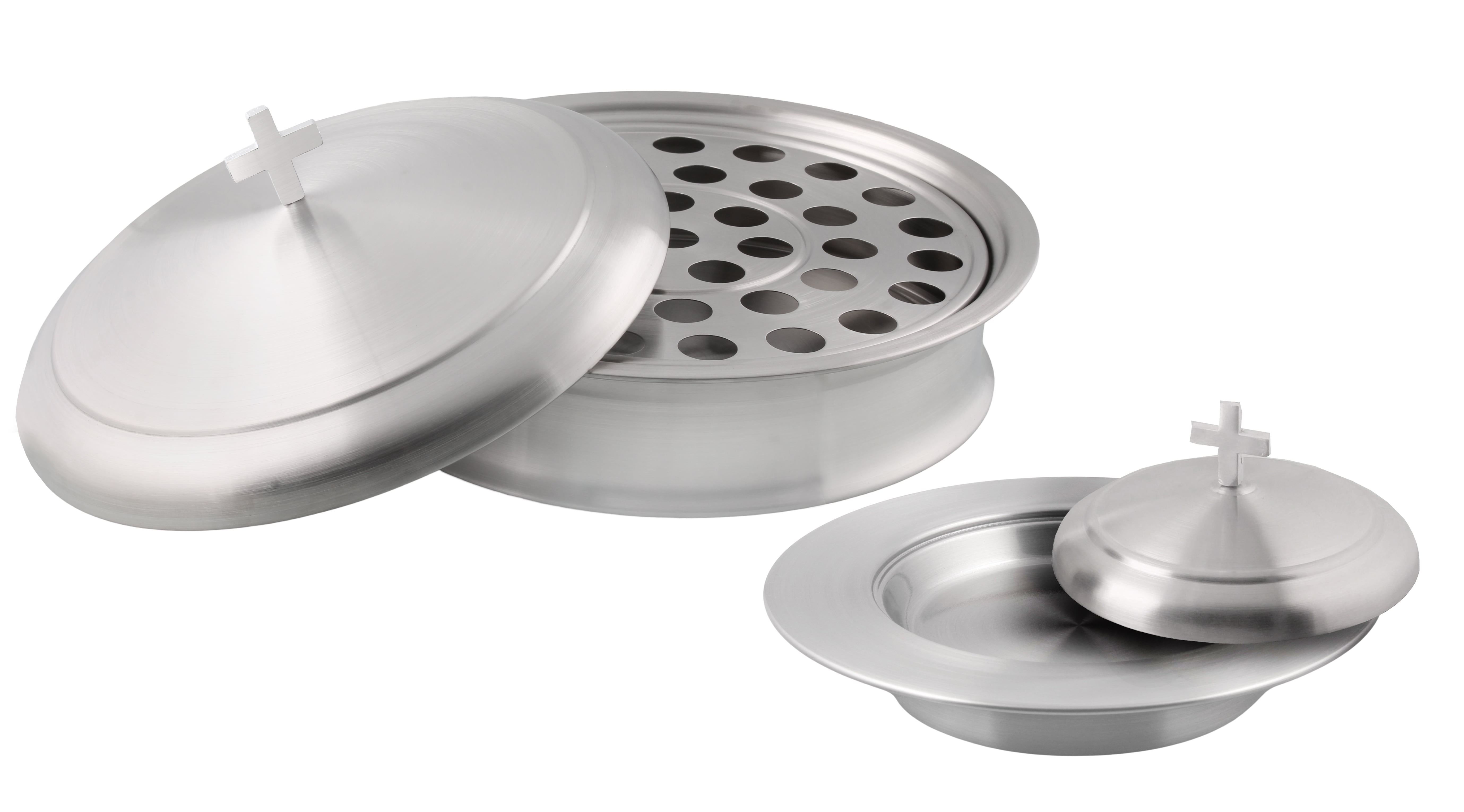 Communion Ware Holy Wine Serving Tray with a Lid & a Stacking Bread ...
