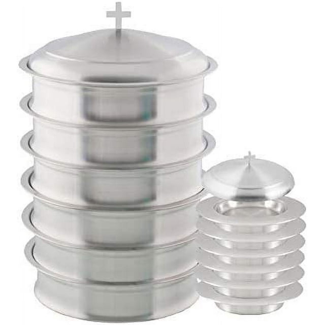 Communion Ware 6 Communion tray with a lid and 6 bread plate with a lid ...