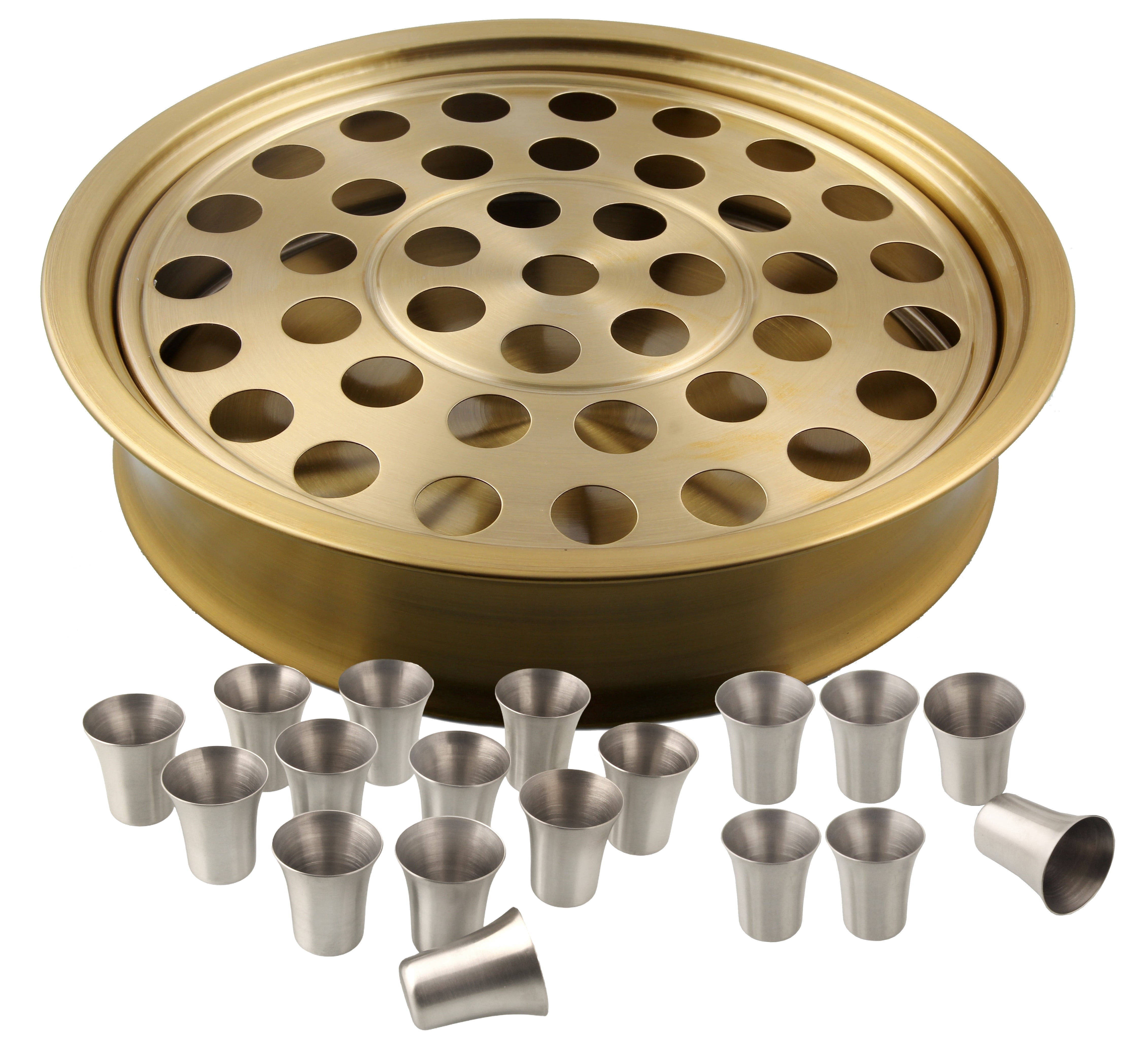 Mayur Exports Communion Ware Holy Wine Serving Tray with 40 Cups ...