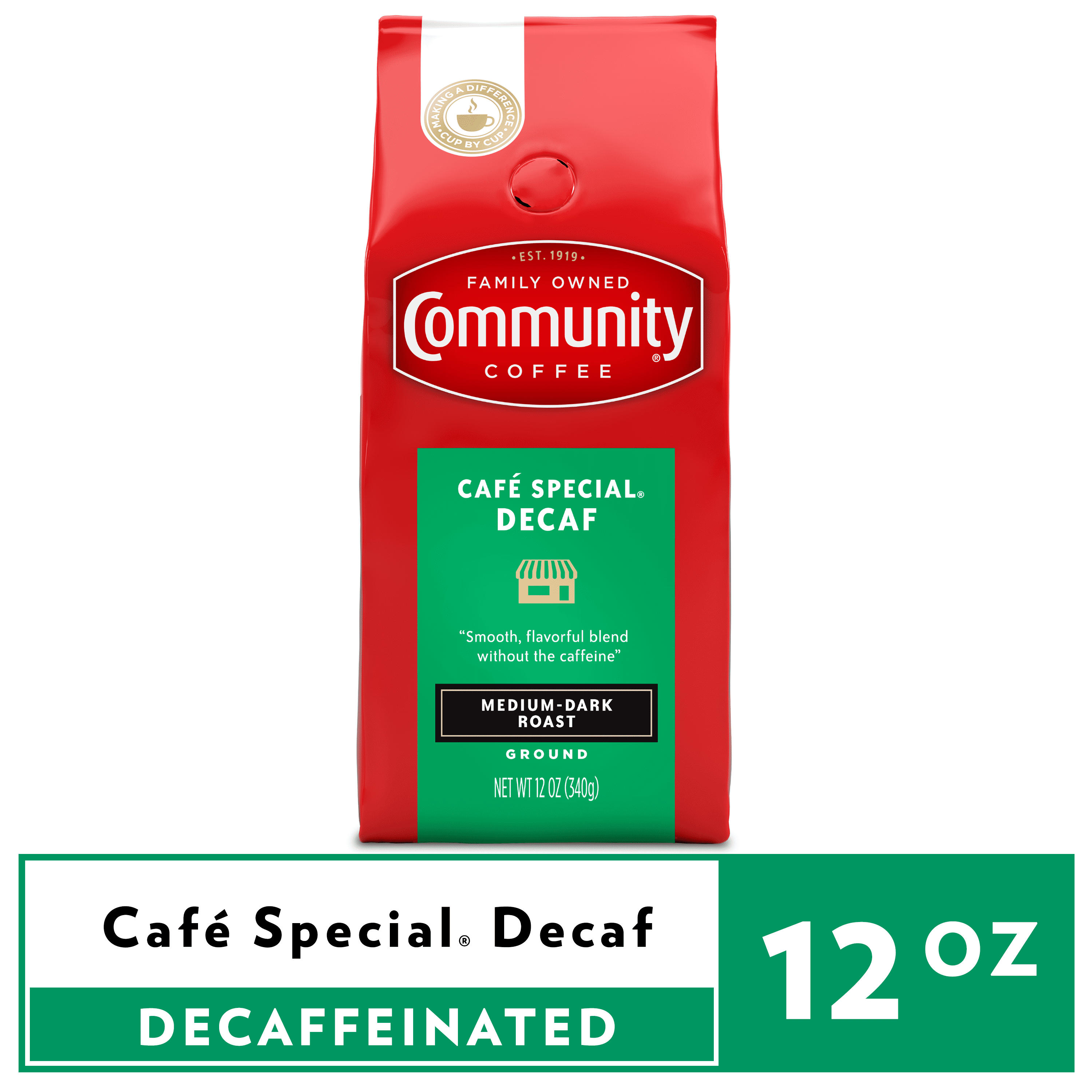 Community Coffee Café Special® Decaf Medium-Dark Roast Ground 12 oz ...