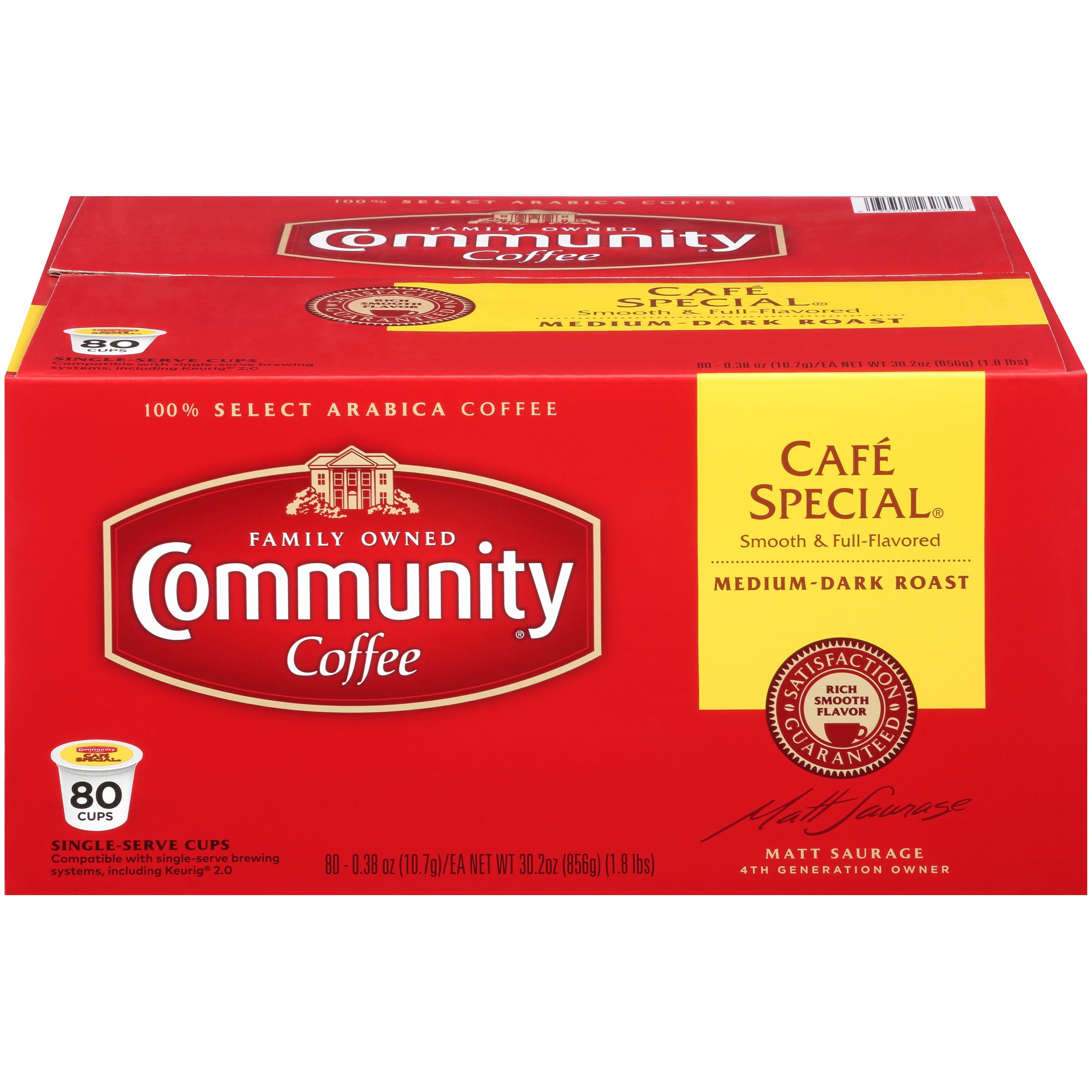 Community® Coffee Cafe Special® Medium-Dark Roast Coffee, 80 Single ...
