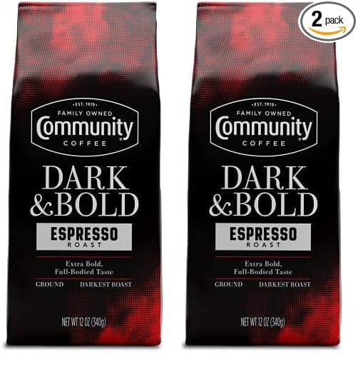Community Coffee Dark & Bold Espresso Roast, Extra Dark Roast Ground ...