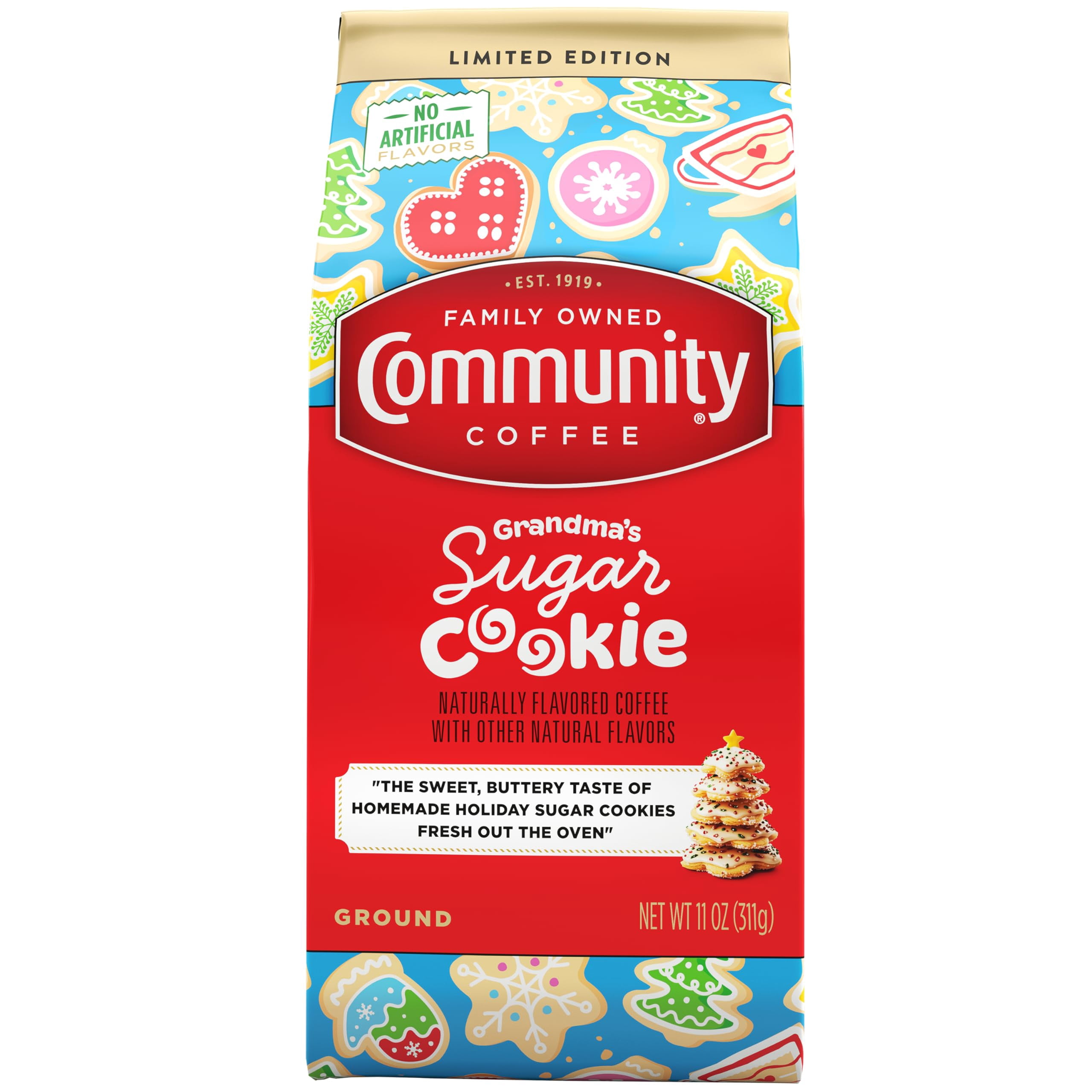 Community Coffee Grandma's Sugar Cookie Ground Coffee, Limited Edition ...