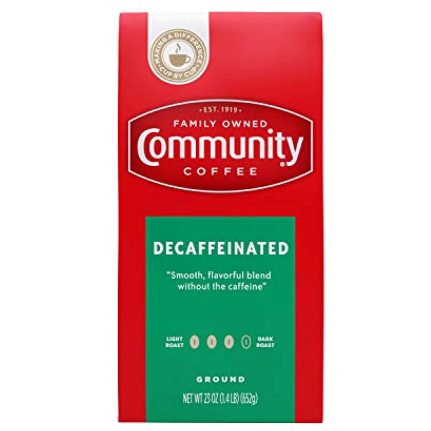 Community Coffee Medium-Dark Roast 23 Ounce, Decaffeinated Ground Coffee, 23 Ounce Bag (Pack Of ...