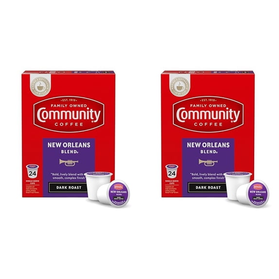 Community Coffee New Orleans Blend 24 Count Coffee Pods, Special Dark ...