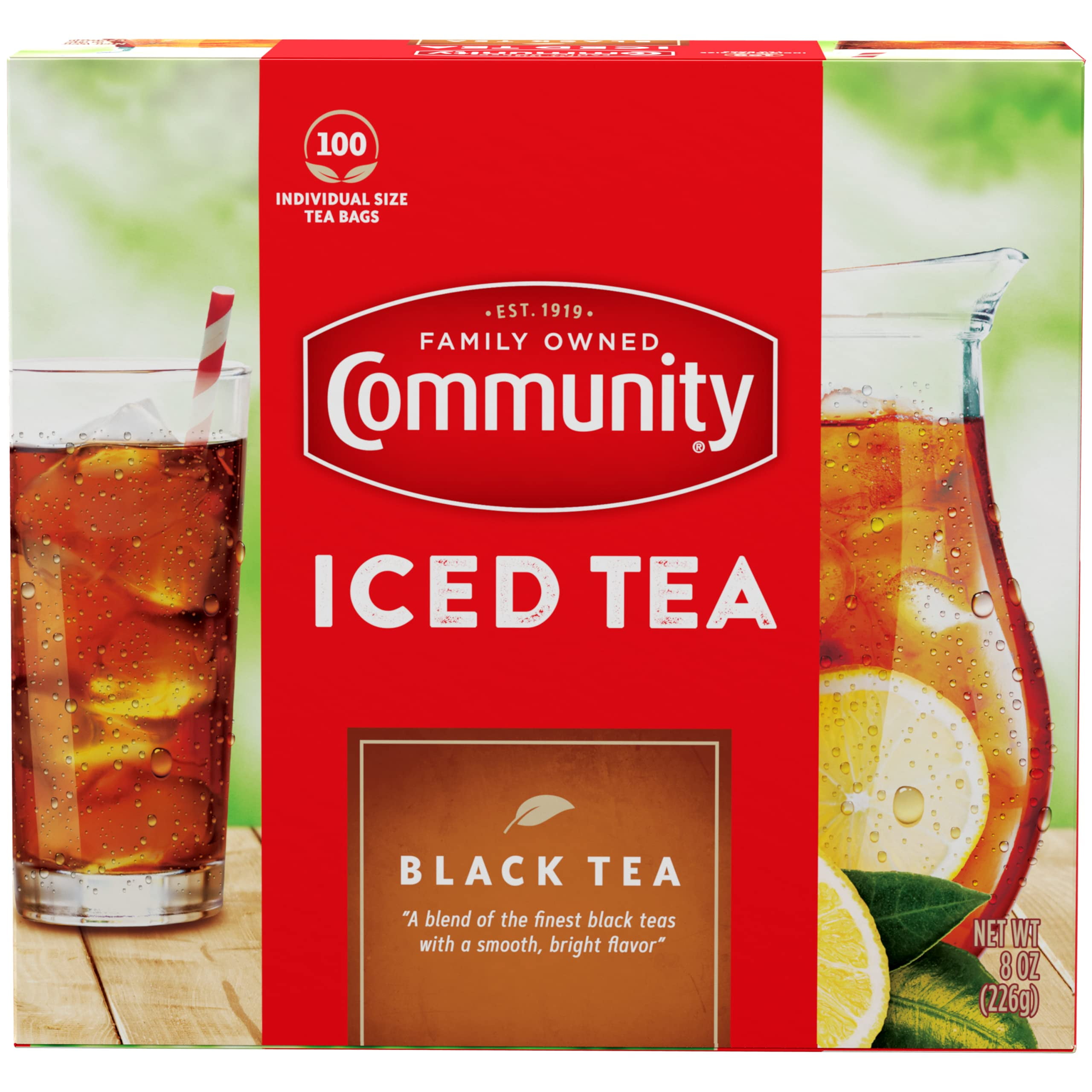 Community Coffee Orange Pekoe Cut Black Tea, 100 Individual Size Tea ...