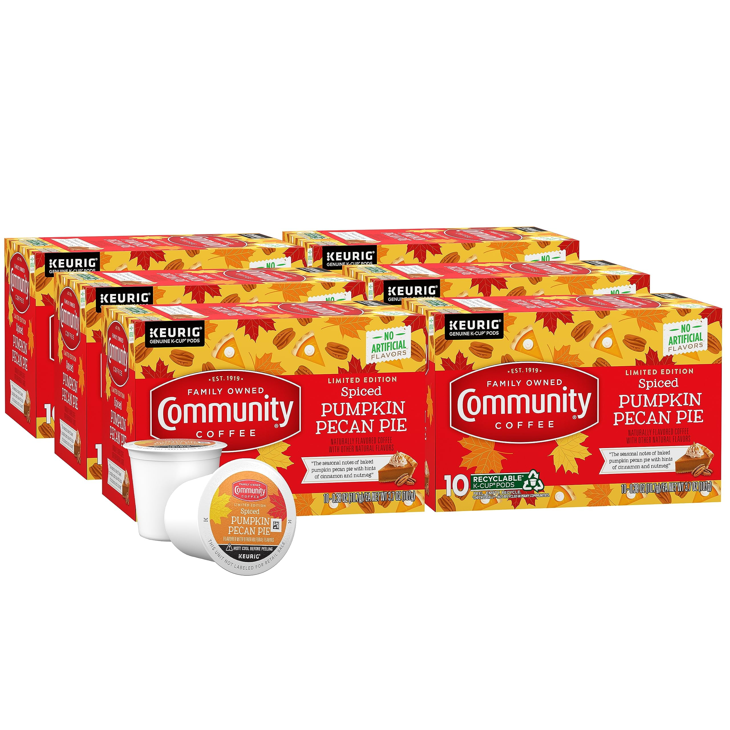 Community Coffee Spiced Pumpkin Pecan Pie Flavored Keurig Coffee Pods ...