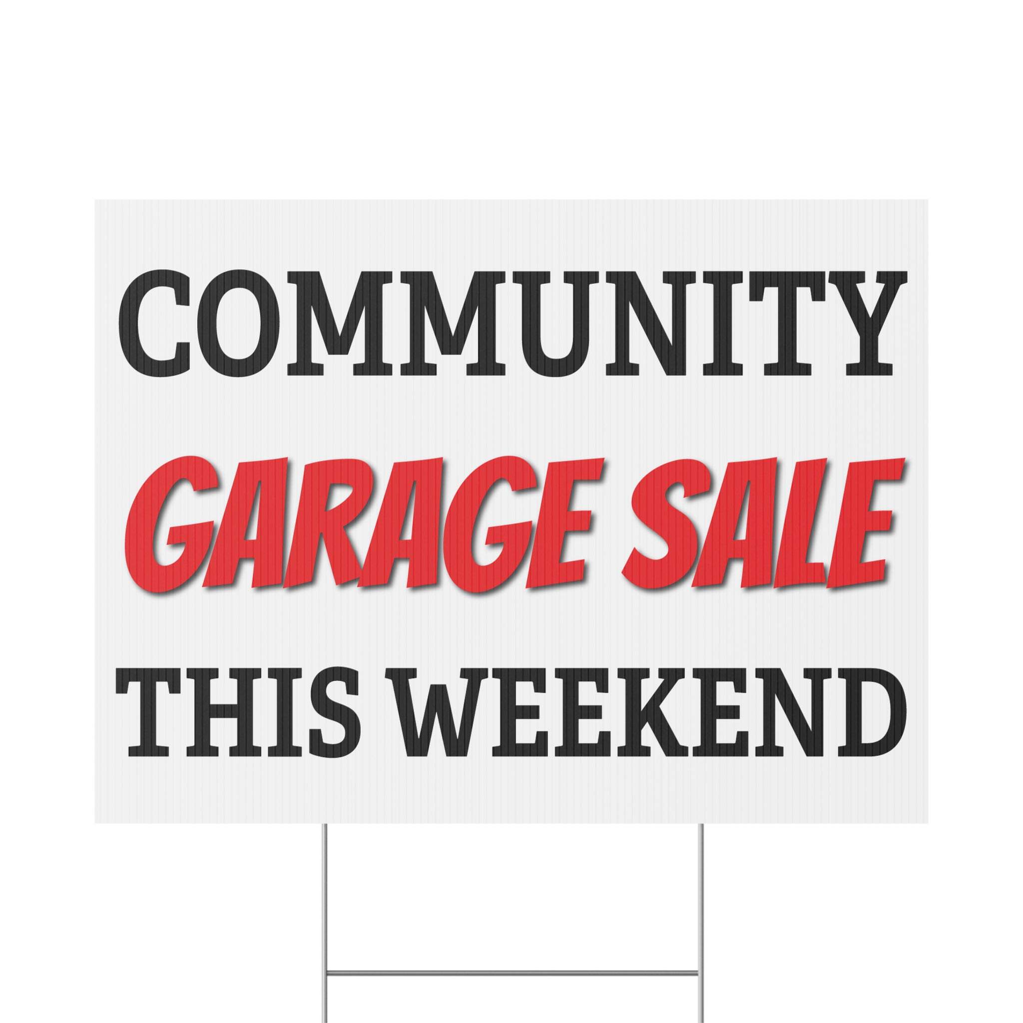 Community Garage Sale This Weekend Yard Sale Sign - Walmart.com