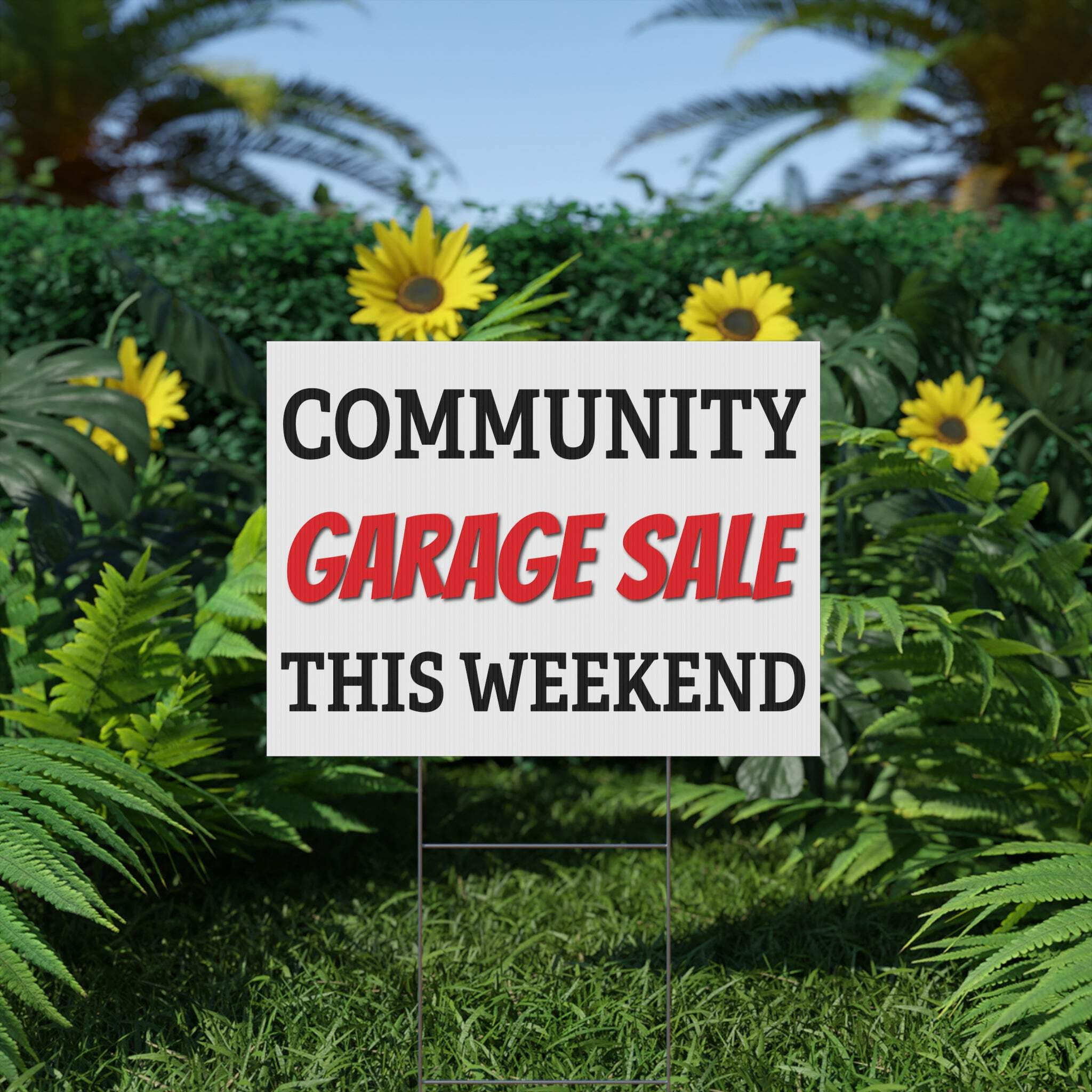 Community Garage Sale This Weekend Yard Sale Sign - Walmart.com