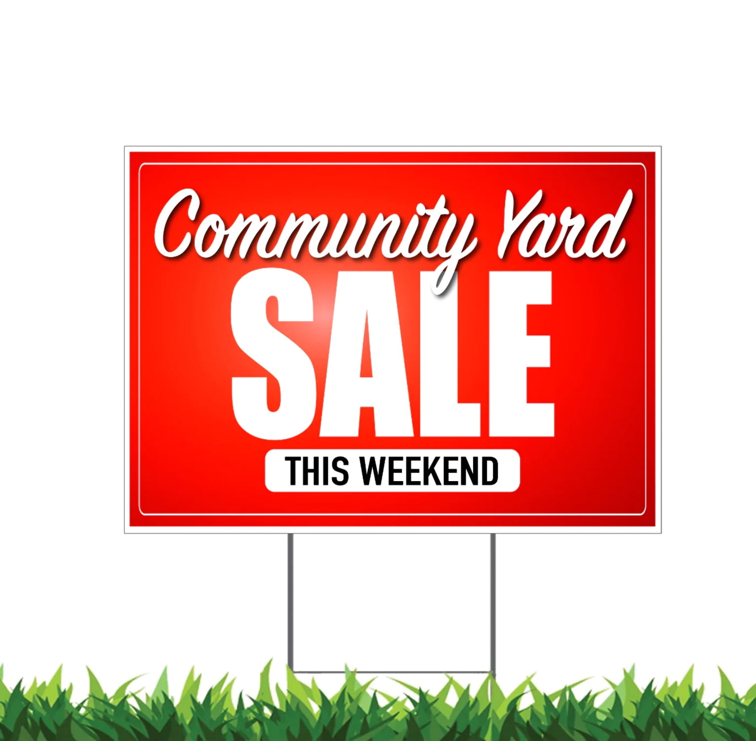Community Garage Sale, Yard Sale Sign, 24x18 or 36x24 inch, Double ...