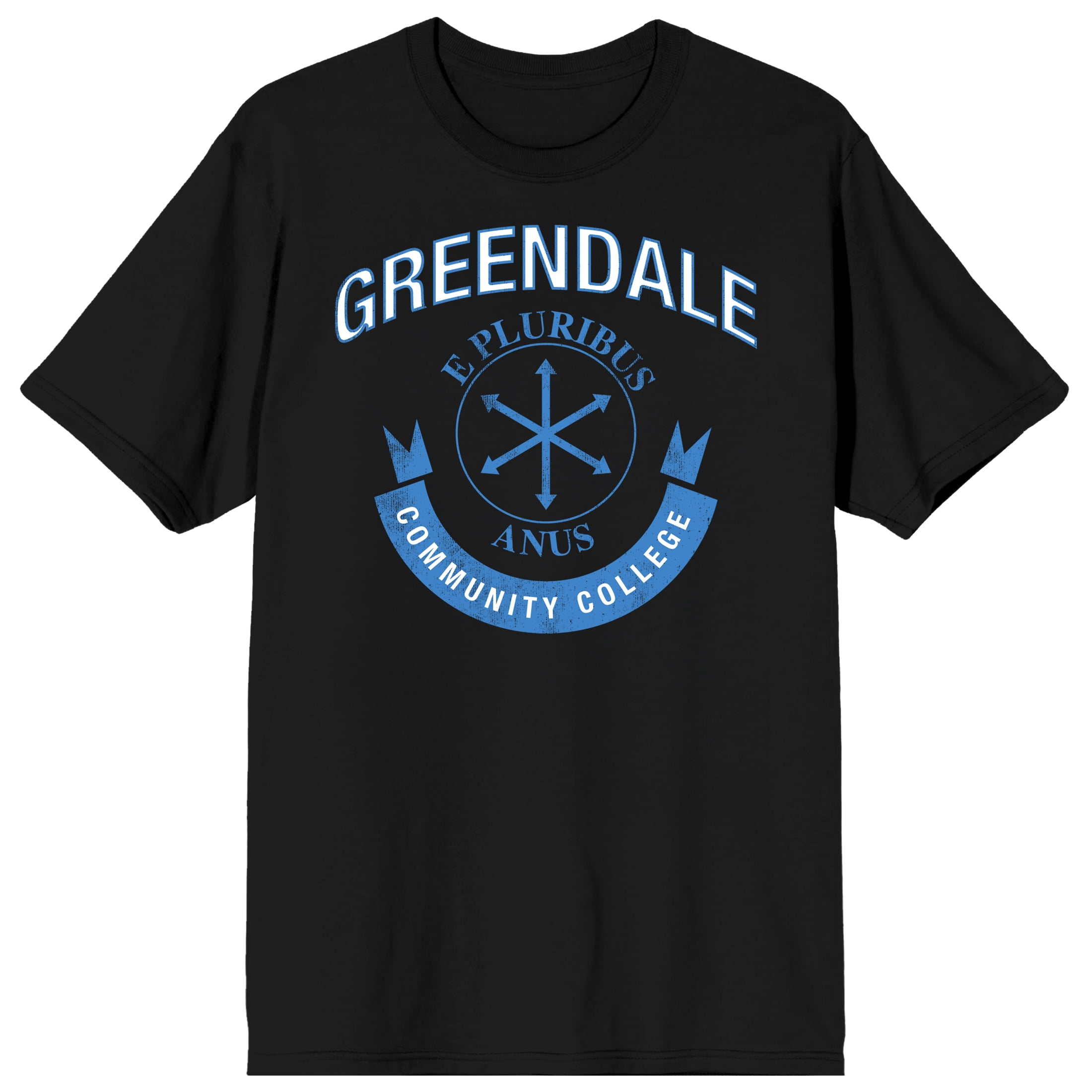 Community Greendale E. Pluribus Unum Seal Adult Navy Crew Neck Short ...