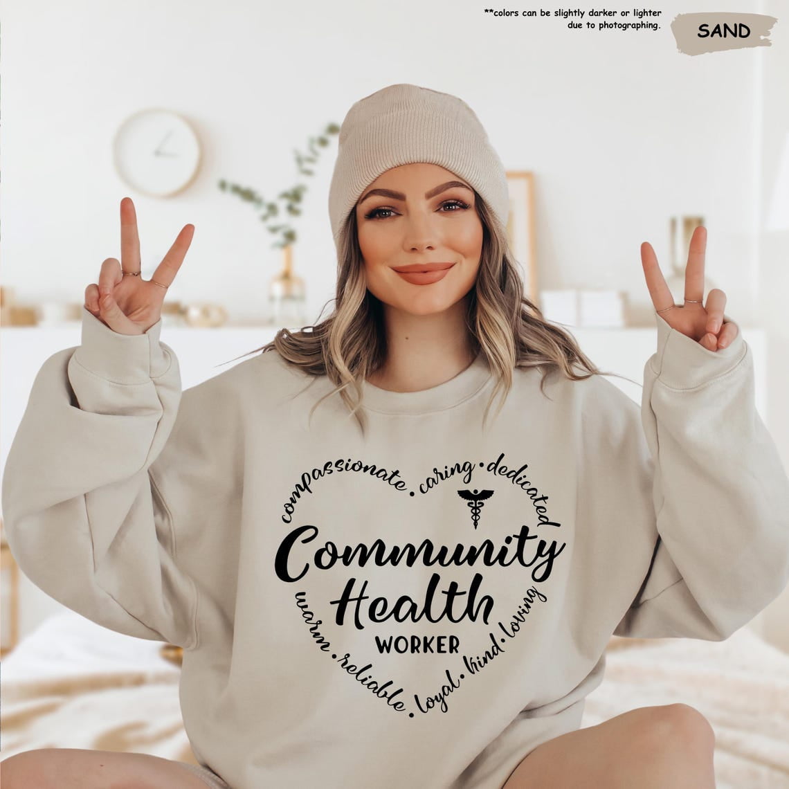 Community Health Worker Sweatshirt, Cute Nurse Gift, Healthcare Worker ...