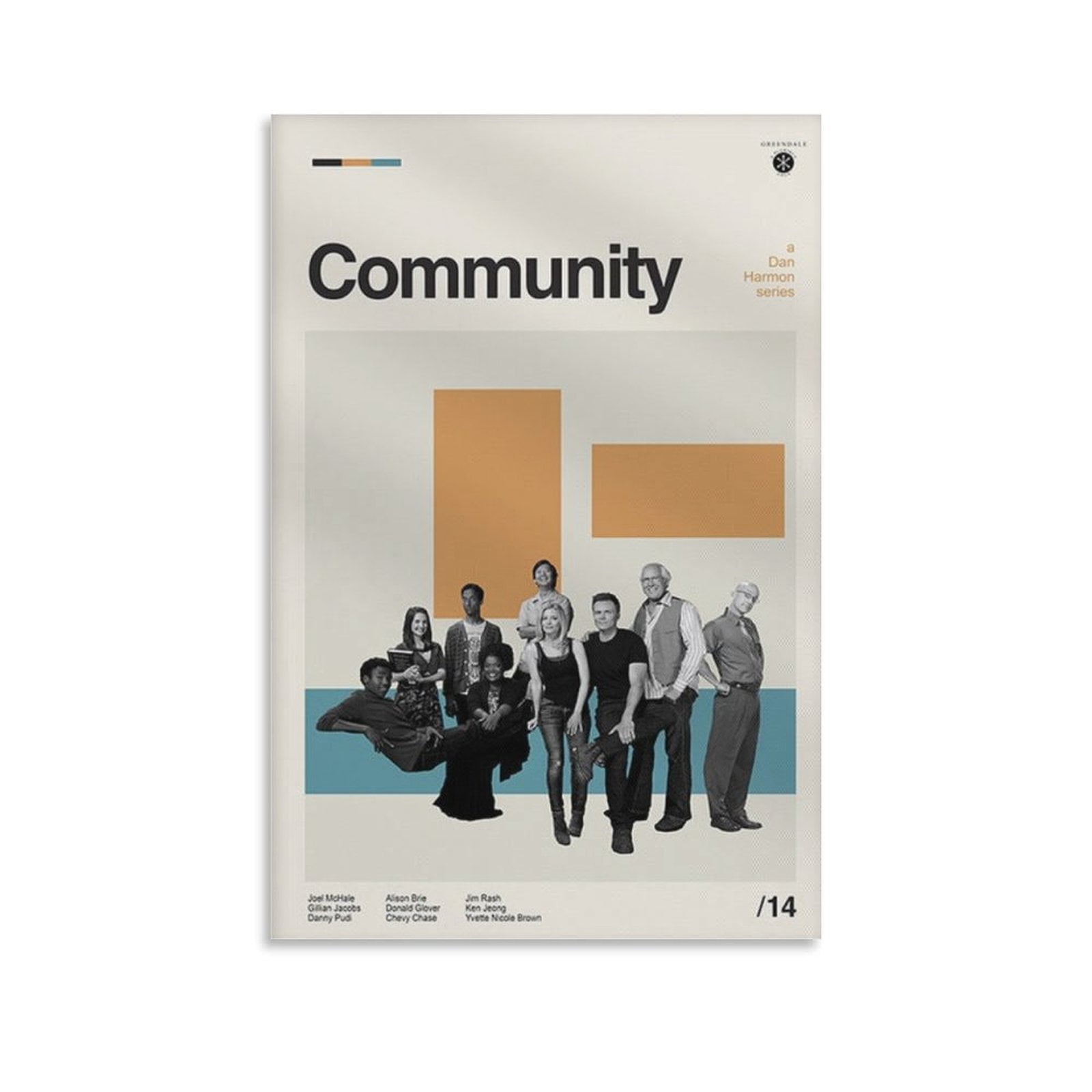 Community Poster, Tv Show Poster, Midcentury Art, Minimalist Art, Movie ...