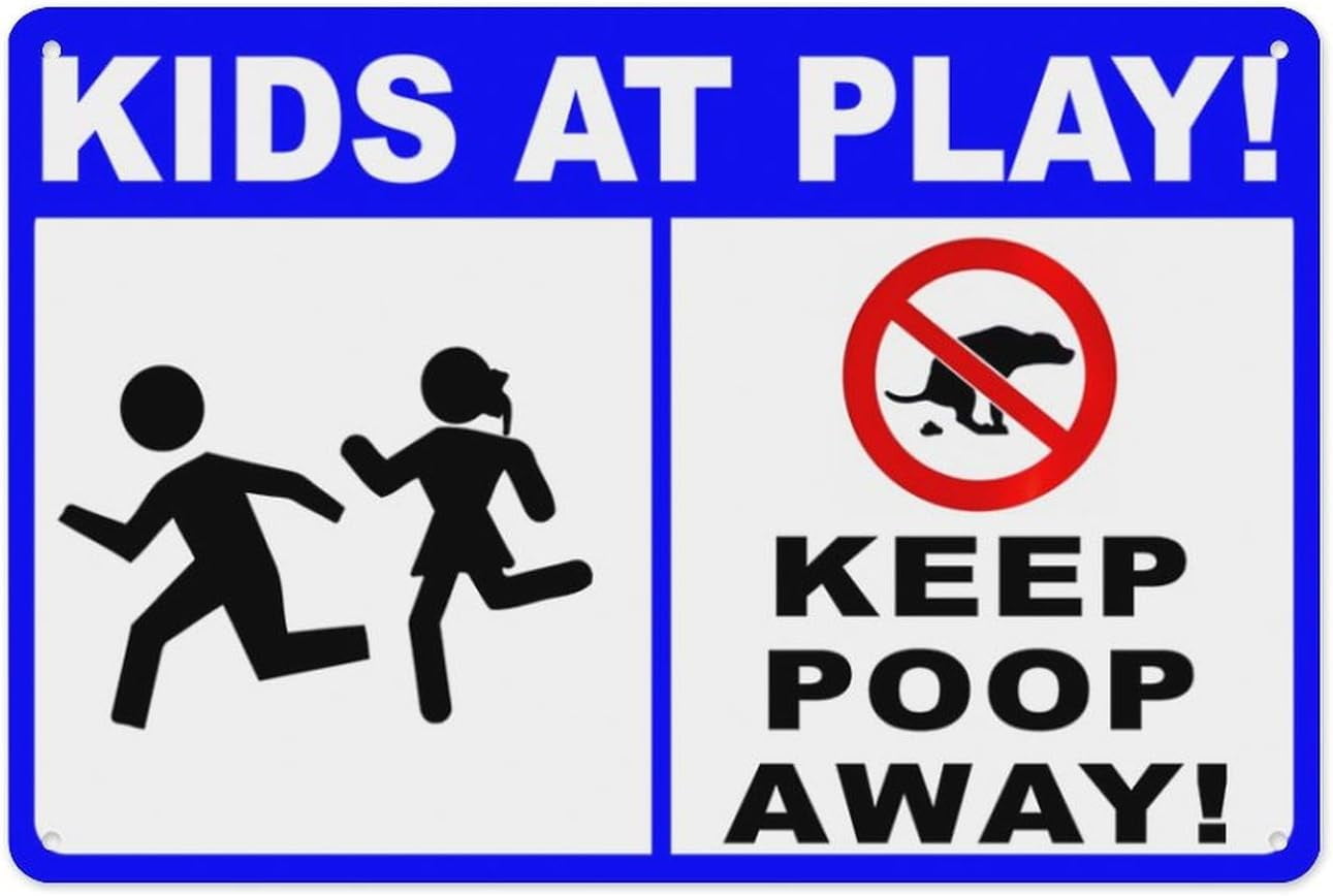 Community Safety Sign Warning of Children Playing Metal Tin Sign Home ...