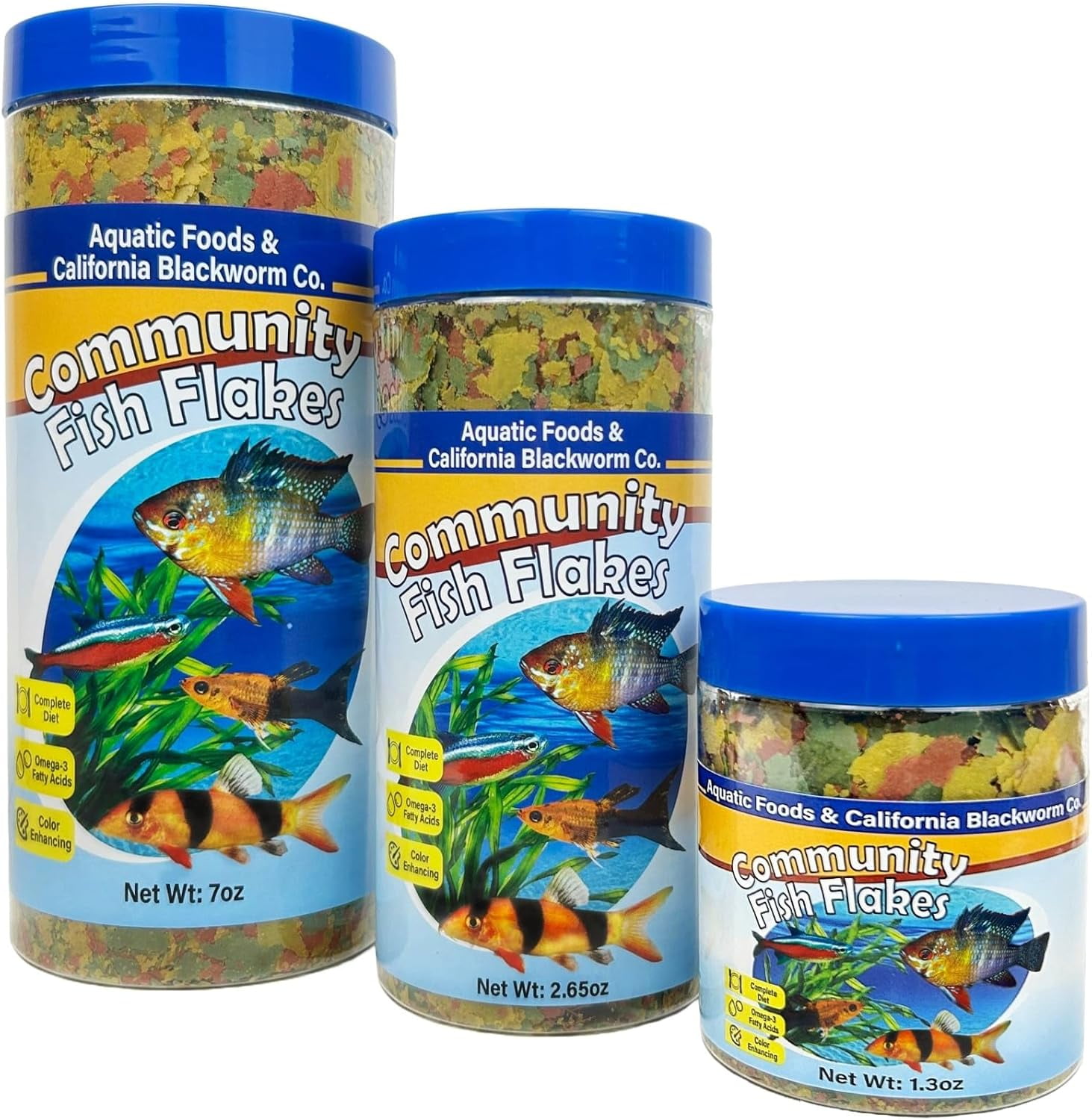 Community & Tropical Fish Flakes, for Angels, Guppies, Live Bearers ...
