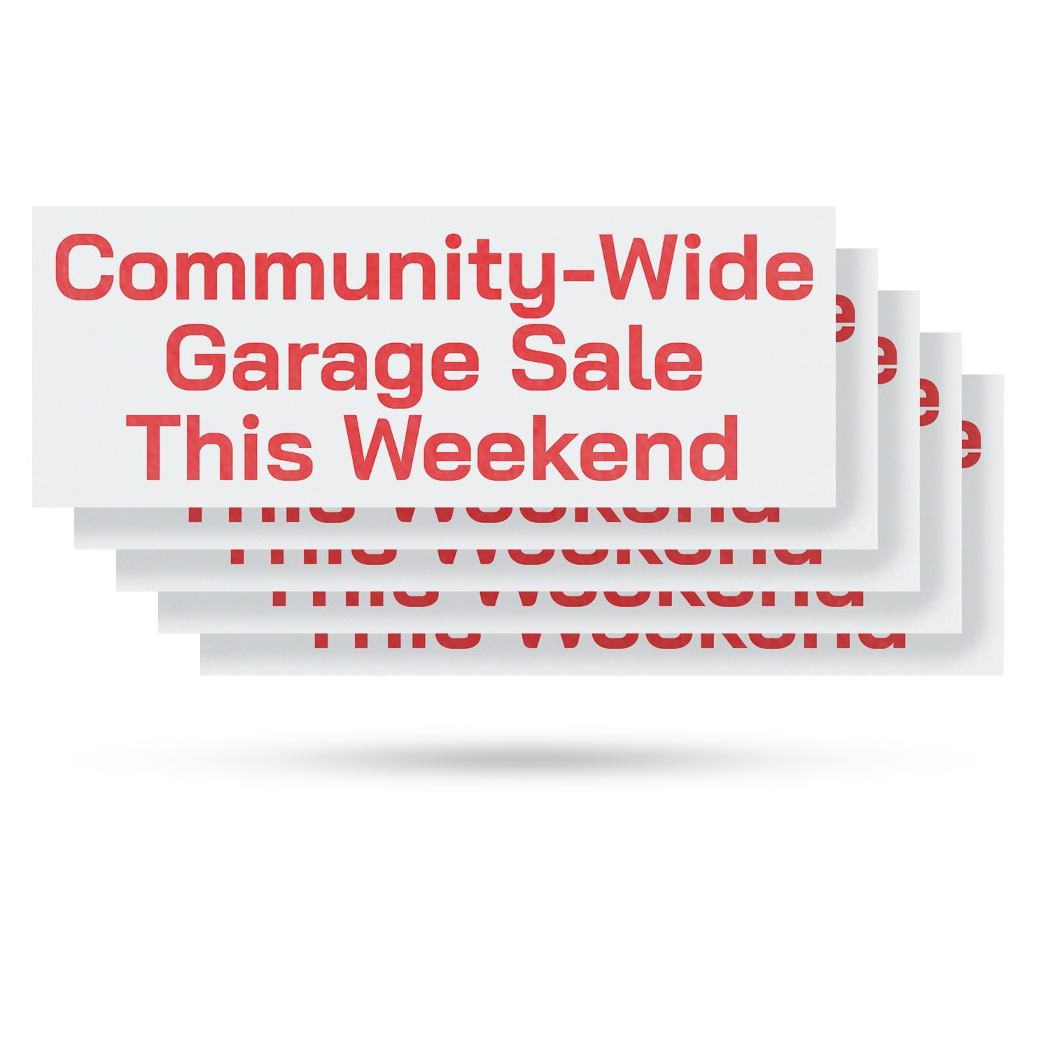 Community Wide Garage Sale This Weekend Vinyl Decal 5 Pack of 12 Inch x ...