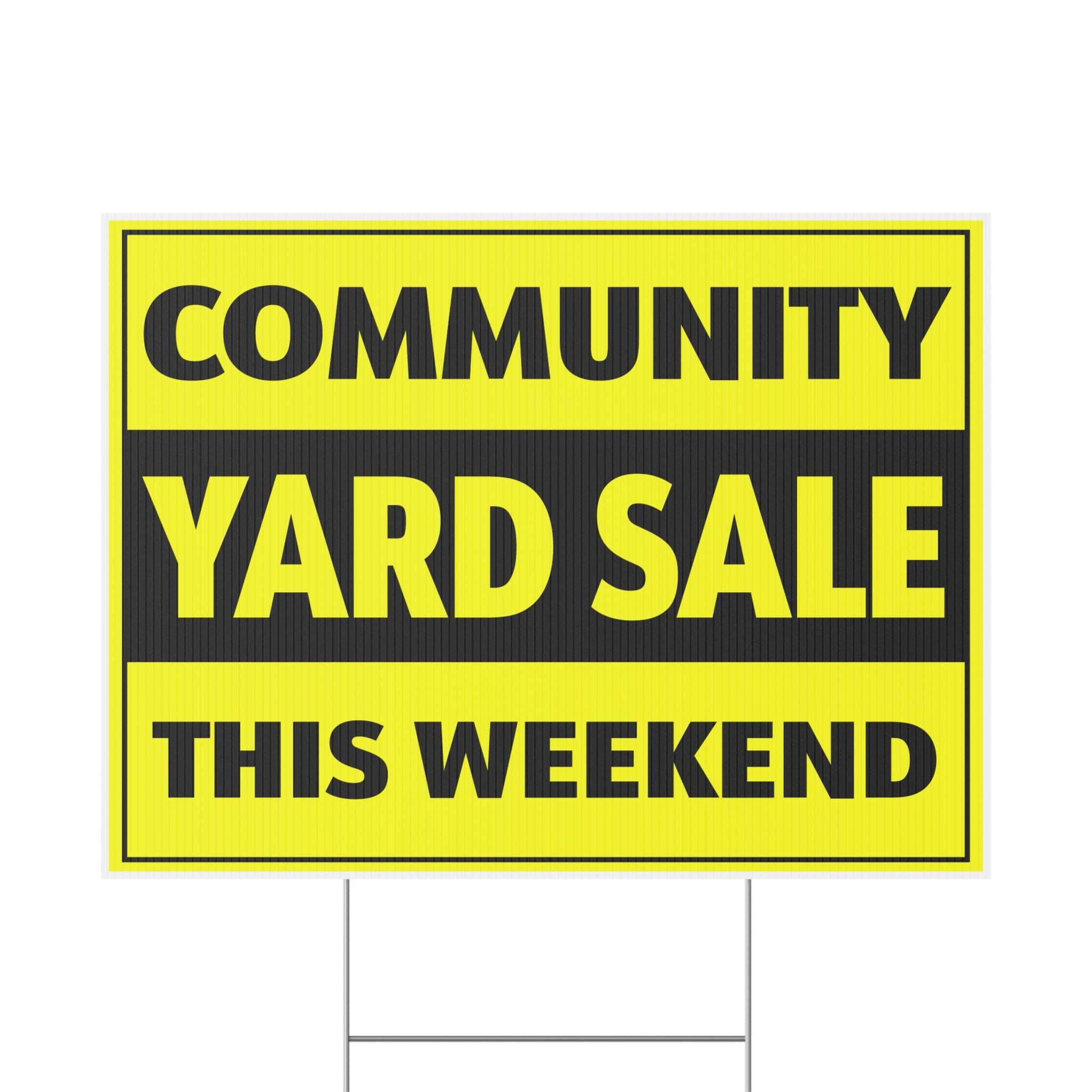 Community Yard Sale This Weekend Garage Sale Sign - Walmart.com