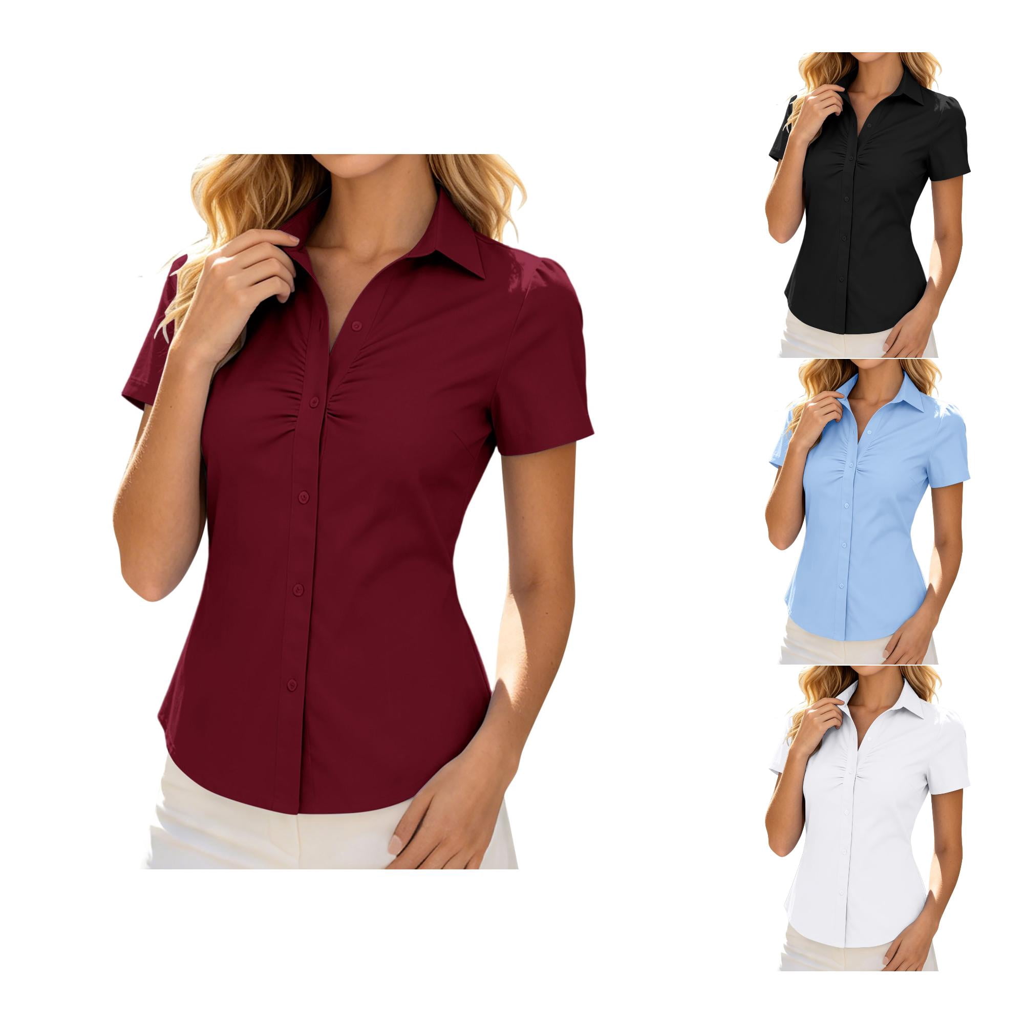 Commute Slim Fit Short Sleeve Shirt for Work and Business Casual Wear ...