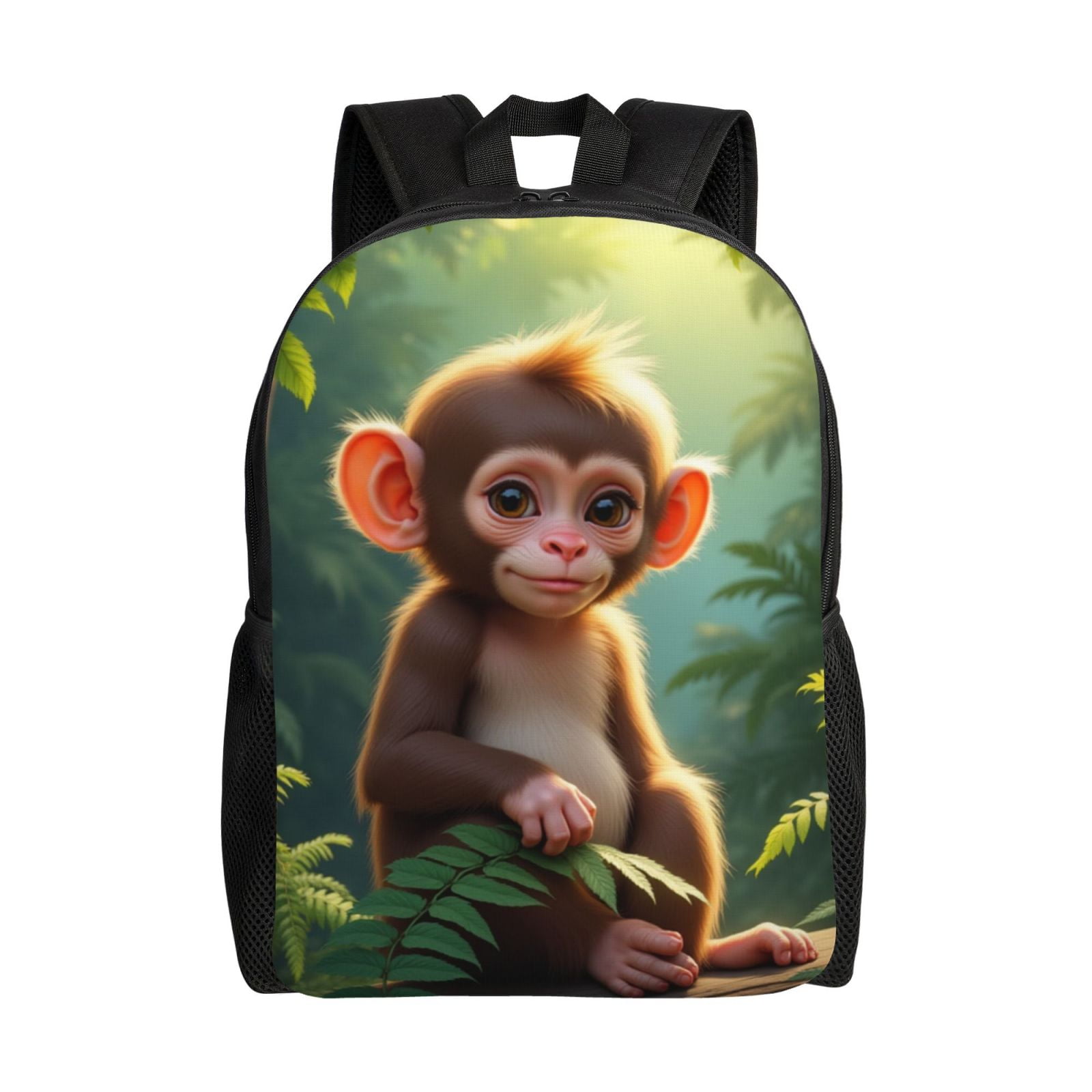 Commuter Baby Monkey In Jungle Digital Art Laptop Backpack, Travel ...