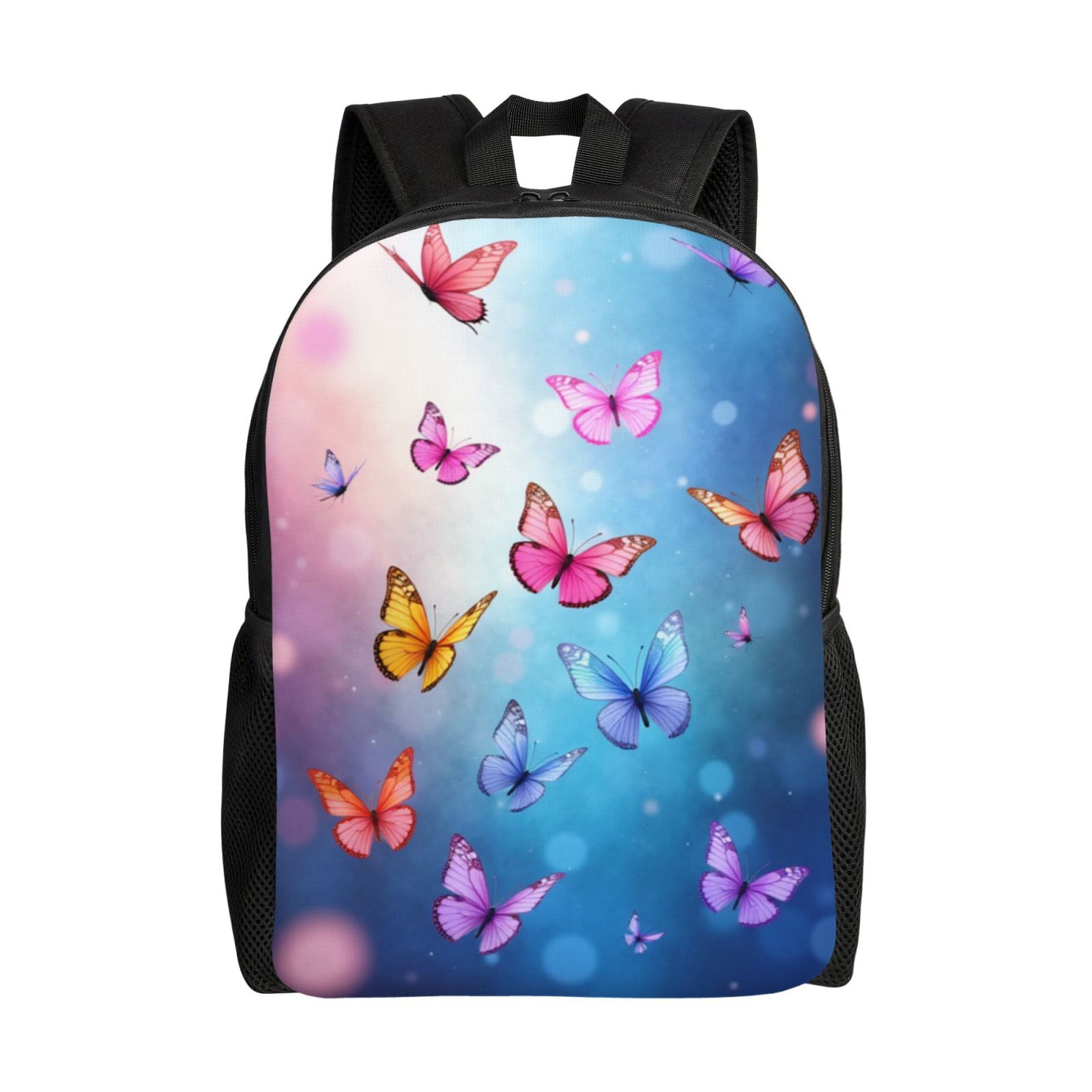 Commuter Colorful Butterflies Flying In The Air Bokeh Laptop Backpack ...