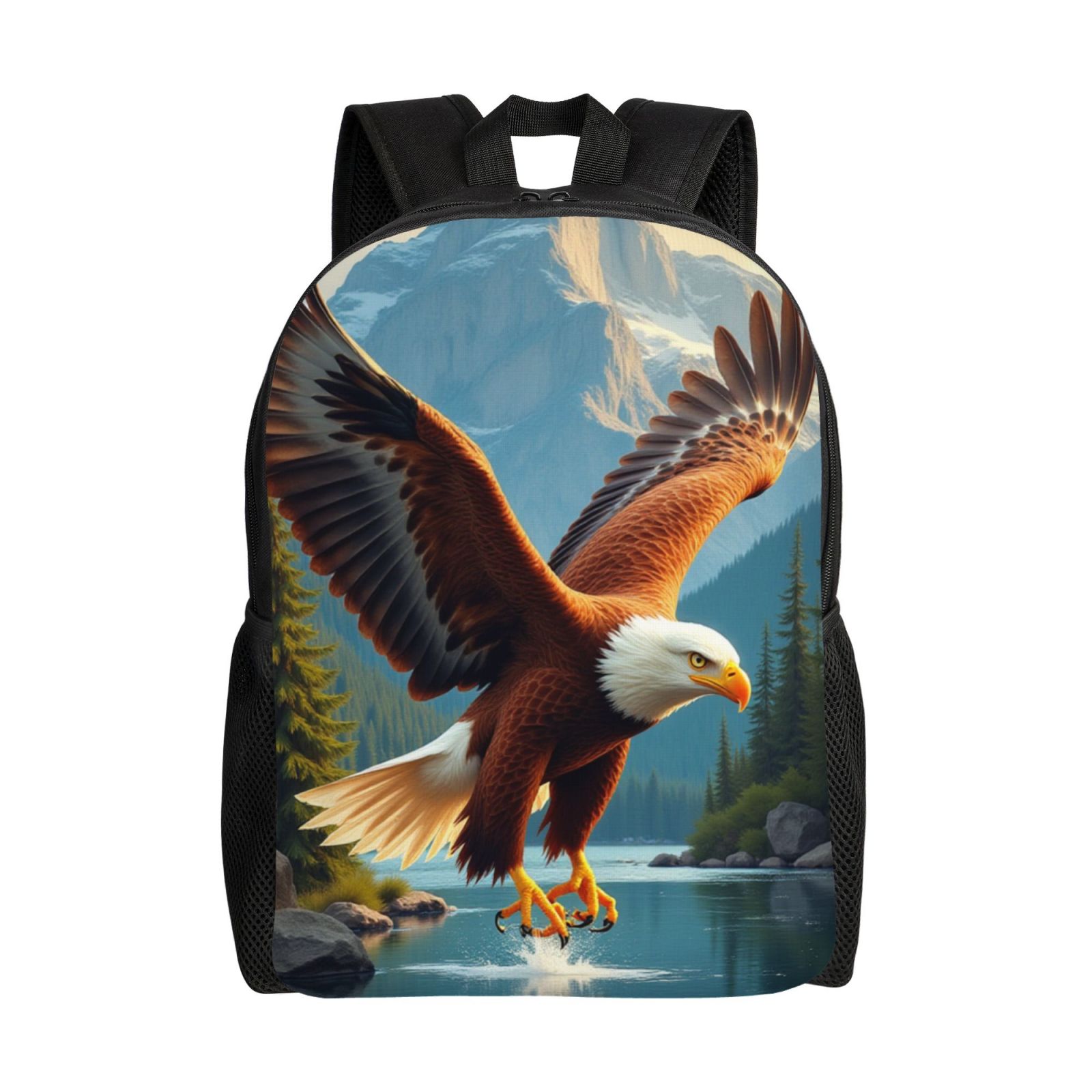 Commuter Eagle Flying Over Body Of Water Mountains In The Laptop ...