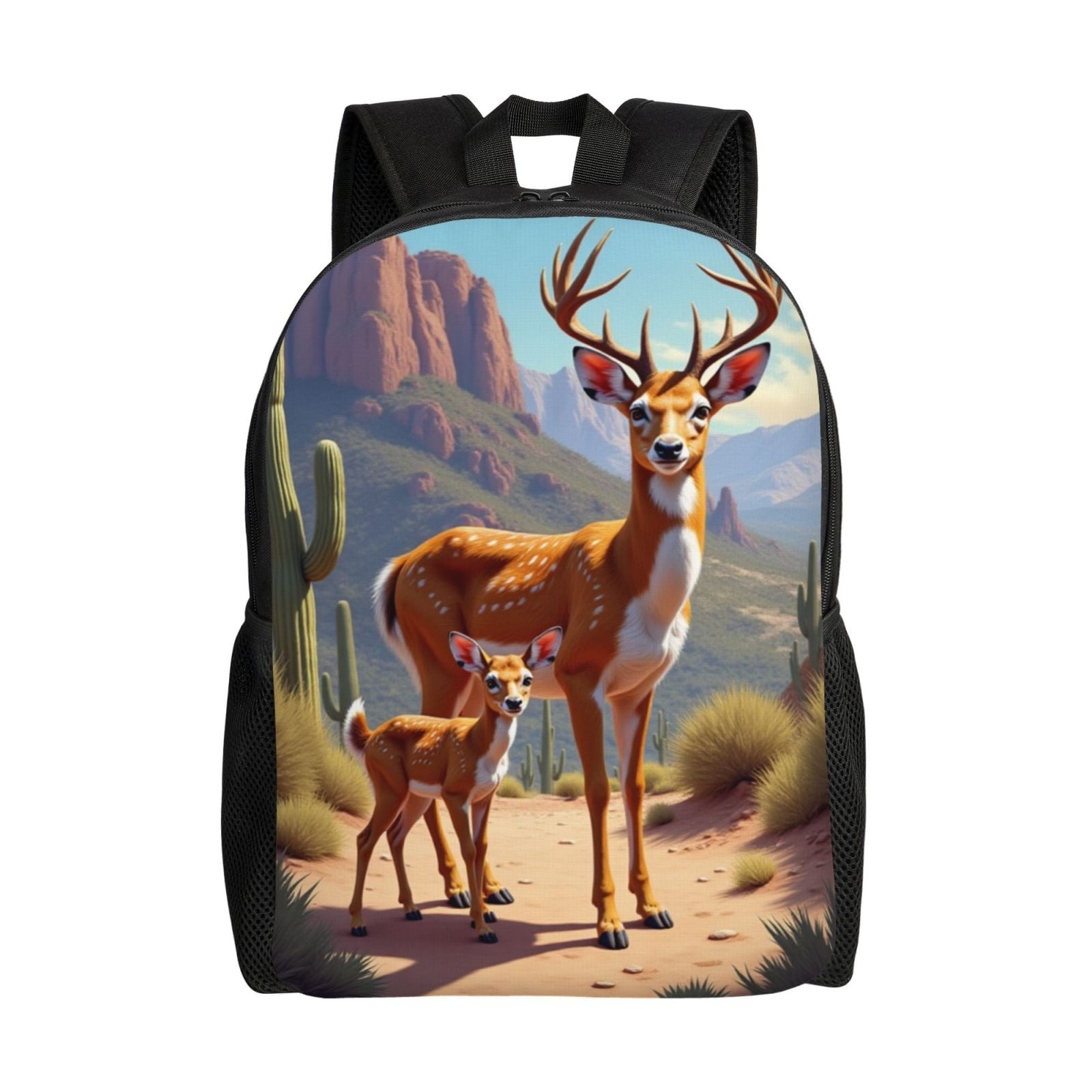 Commuter Fawn Fawn In Desert Landscape Mountains In Laptop Backpack ...