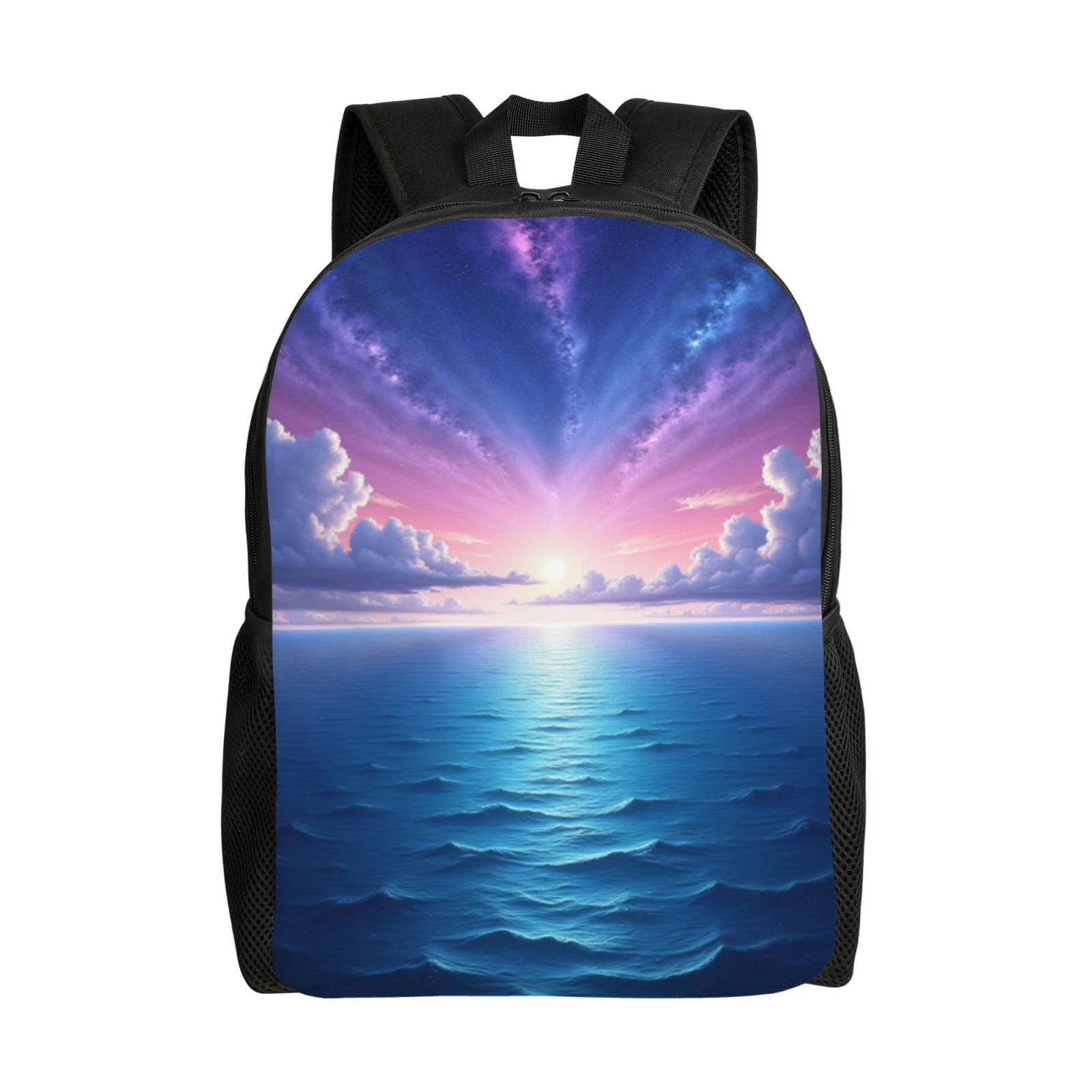 Commuter Night Sky Over Ocean Stars And Clouds Laptop Backpack, Travel ...