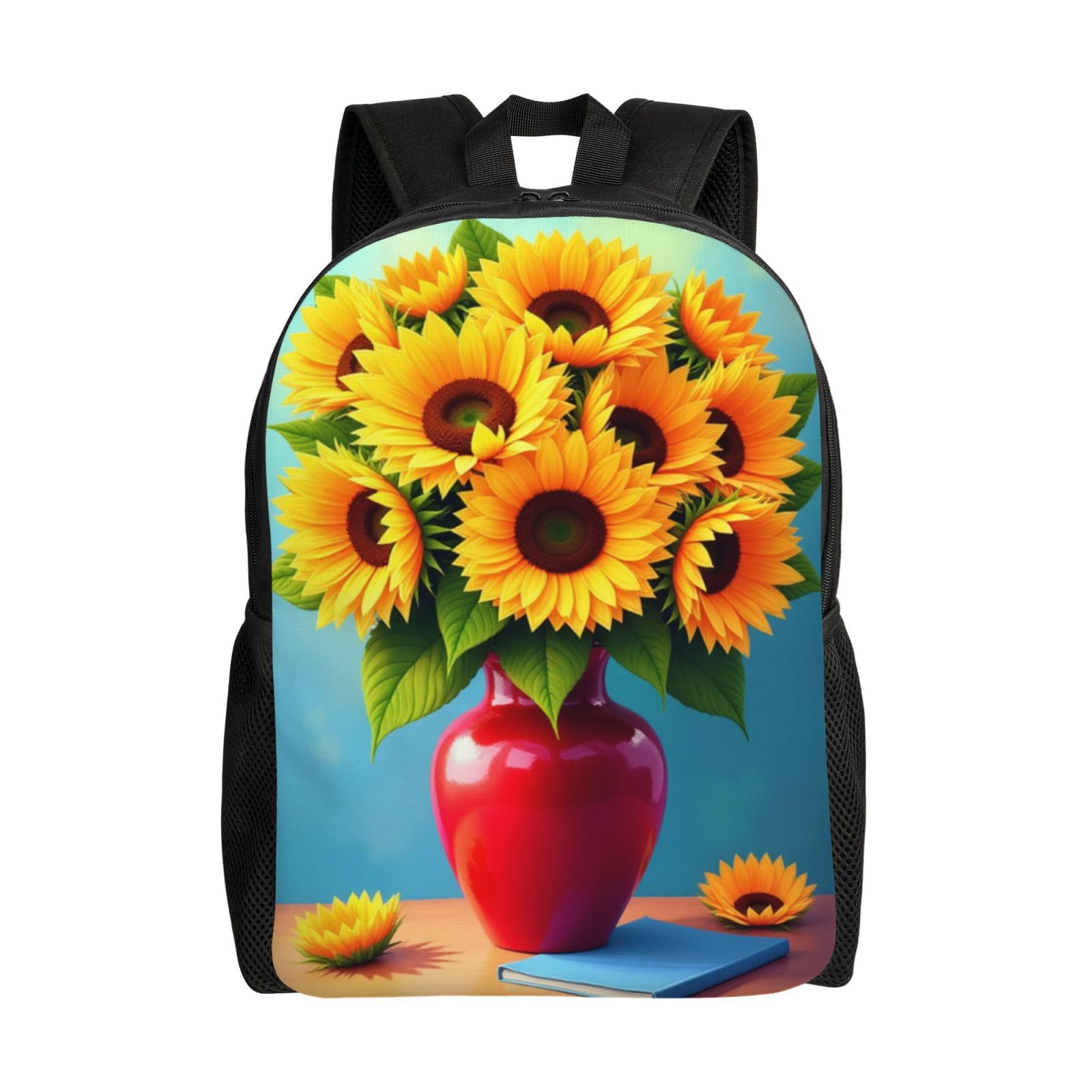 Commuter Vase Of Sunflowers On Table Blue Sky Laptop Backpack, Travel ...