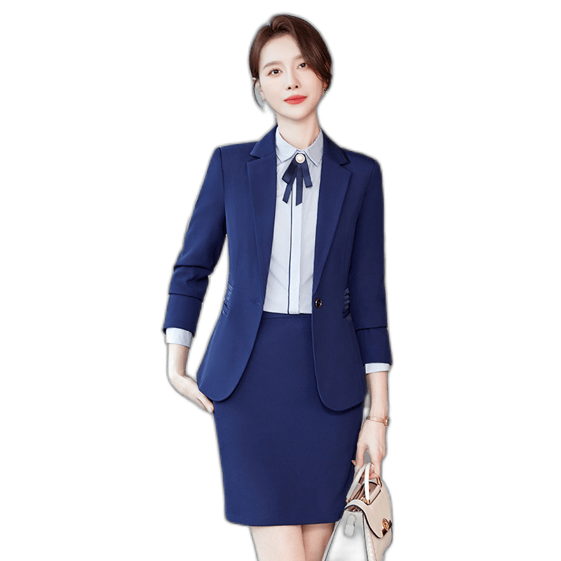 Commuting One-Button Slim Fit Suit Jacket For Women High-End Simple Solid Color Long-Sleeved ...