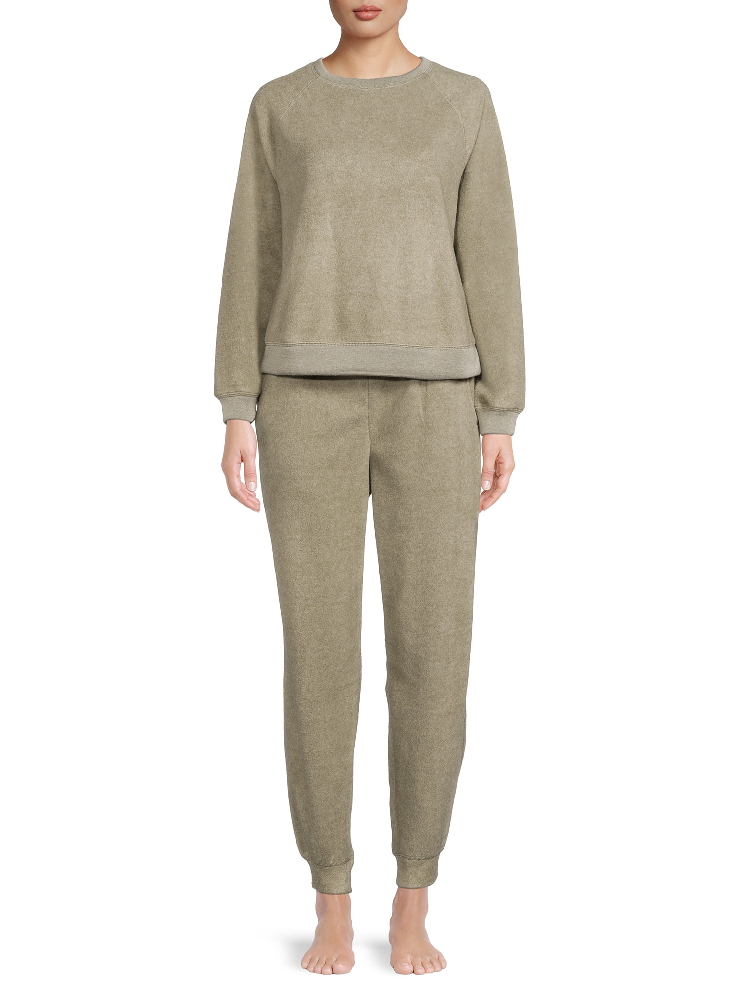 Como Blu Women's Fleece French Terry Athleisure Set, 2 Piece - Walmart.com