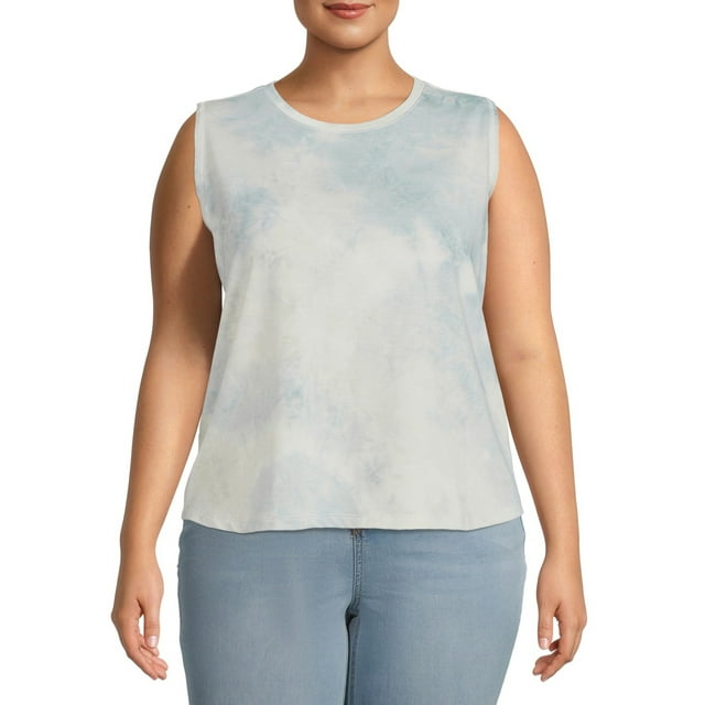 Como Blu Women's Plus Size Tie-Dye Printed Tank Top - Walmart.com