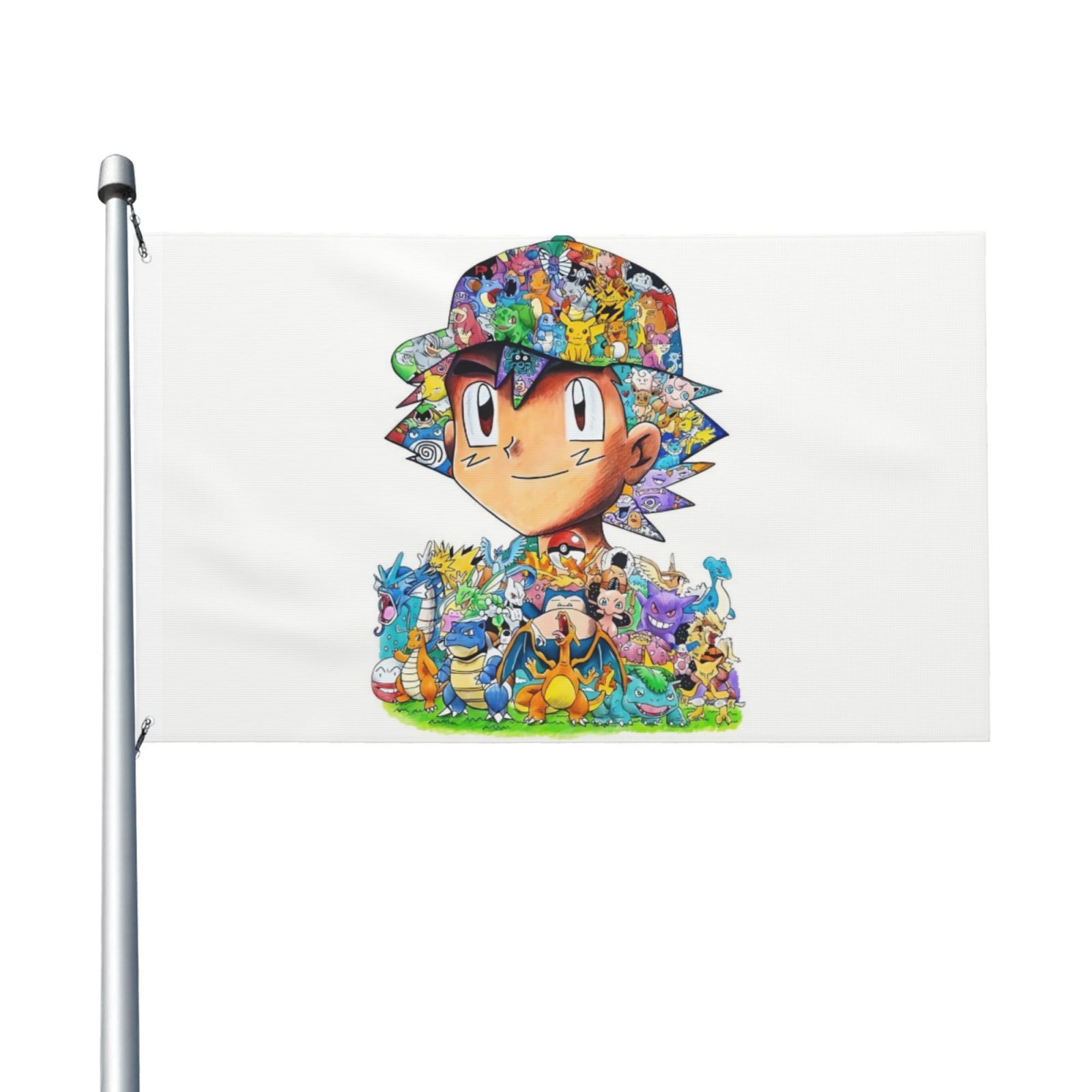 Como Desenhar Pikachu 3x5ft Face Flag Fade Proof Holiday Fall Flag ...