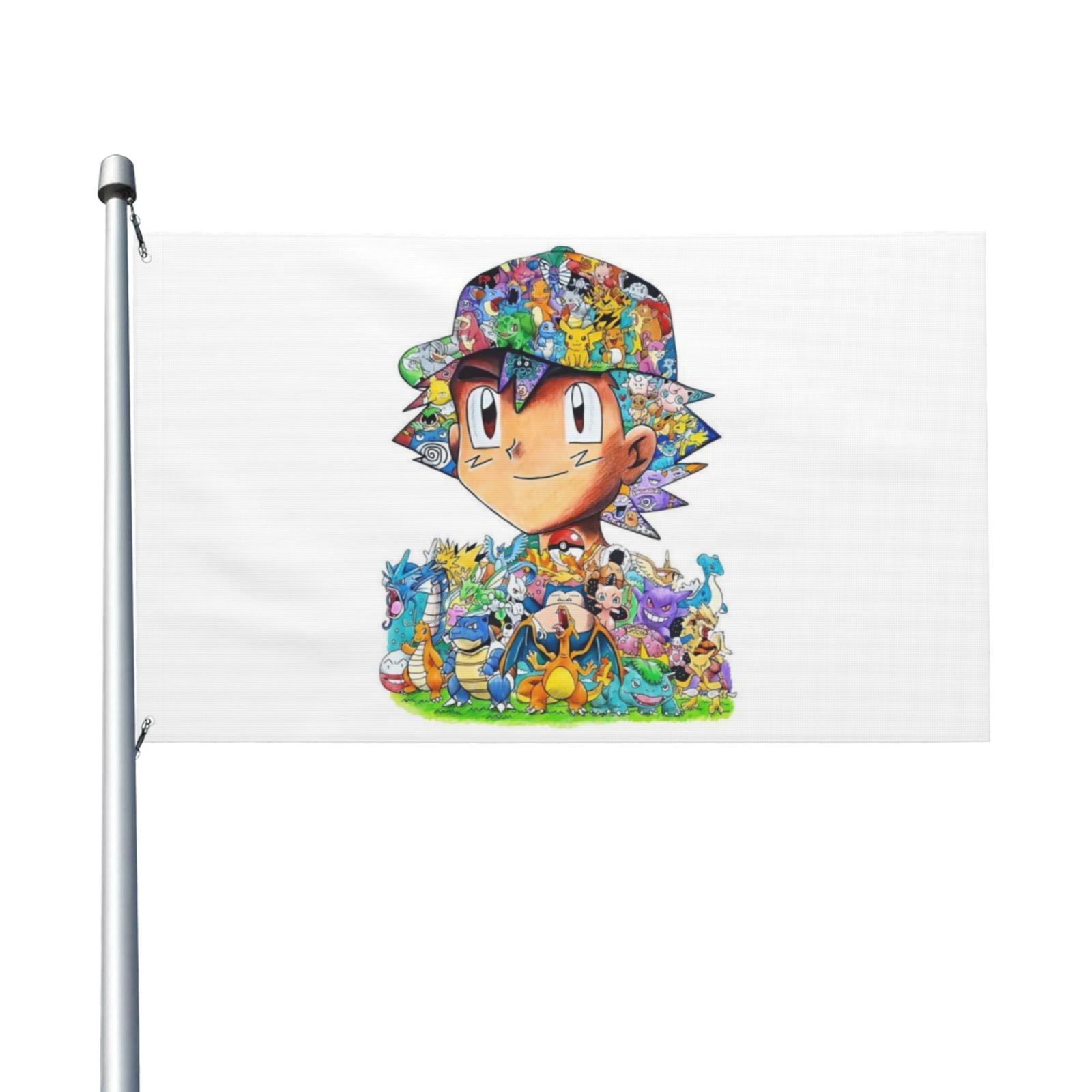 Como Desenhar Pikachu 3x5ft Face Flag Fade Proof Holiday Fall Flag ...