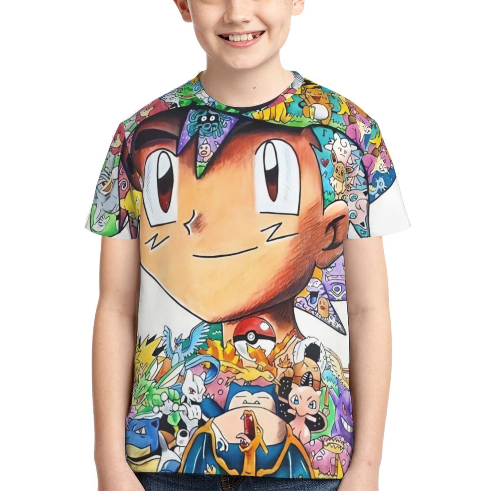 Como Desenhar Pikachu Crewmate T-Shirt for Boys Teens Kids 6-16Y,Summer ...