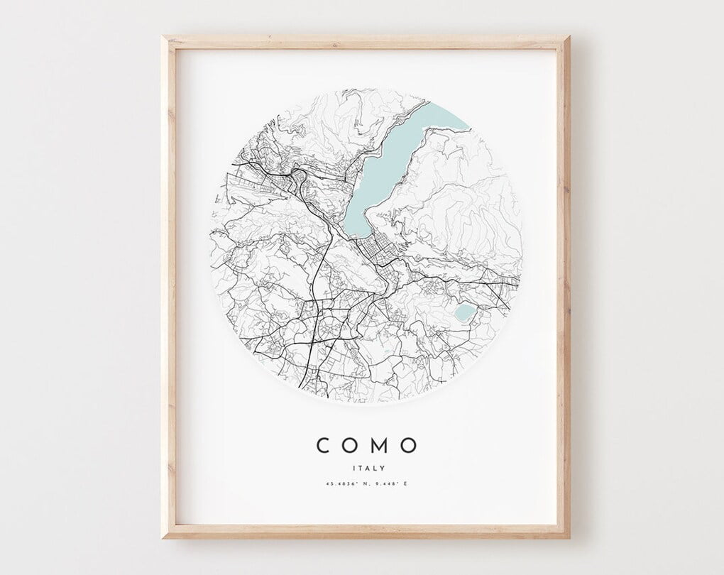 Como Map Print, Como Map Poster City Wall Art, Como Road Map, Como ...