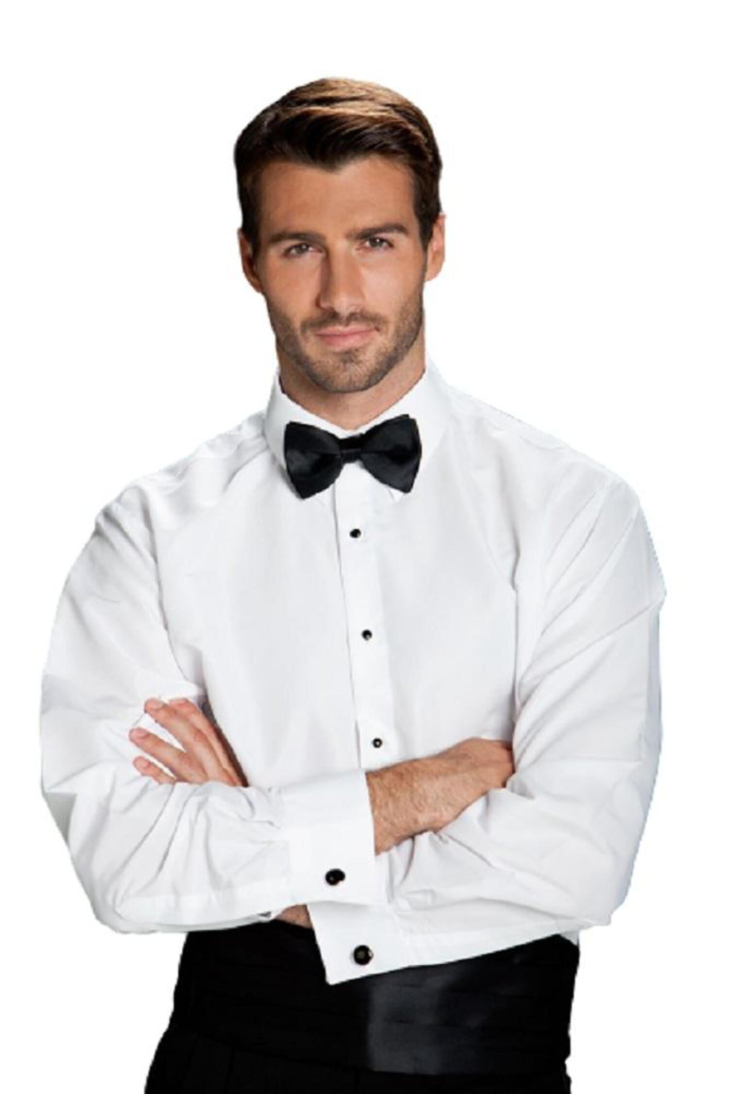 "Como" White Laydown Tuxedo Classic Fit Shirt - Walmart.com