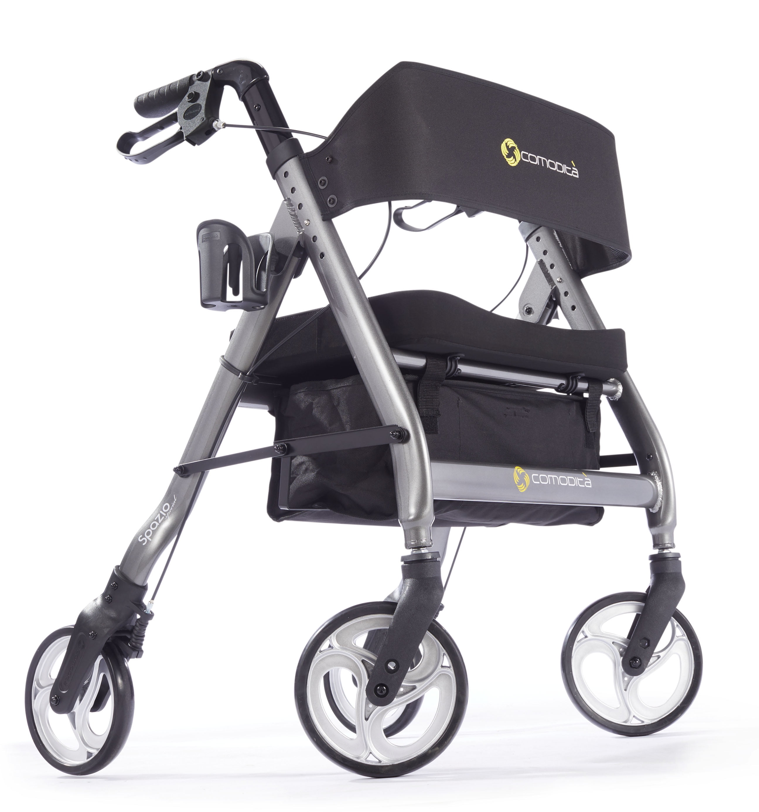 Comodità Spazio Extra Wide Heavy-Duty Rollator with Orthopedic Seat ...