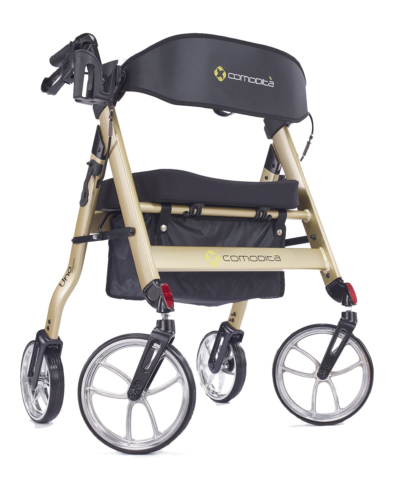 Comodita Uno Classic Heavy-Duty Aluminum Rollator Walker with ...