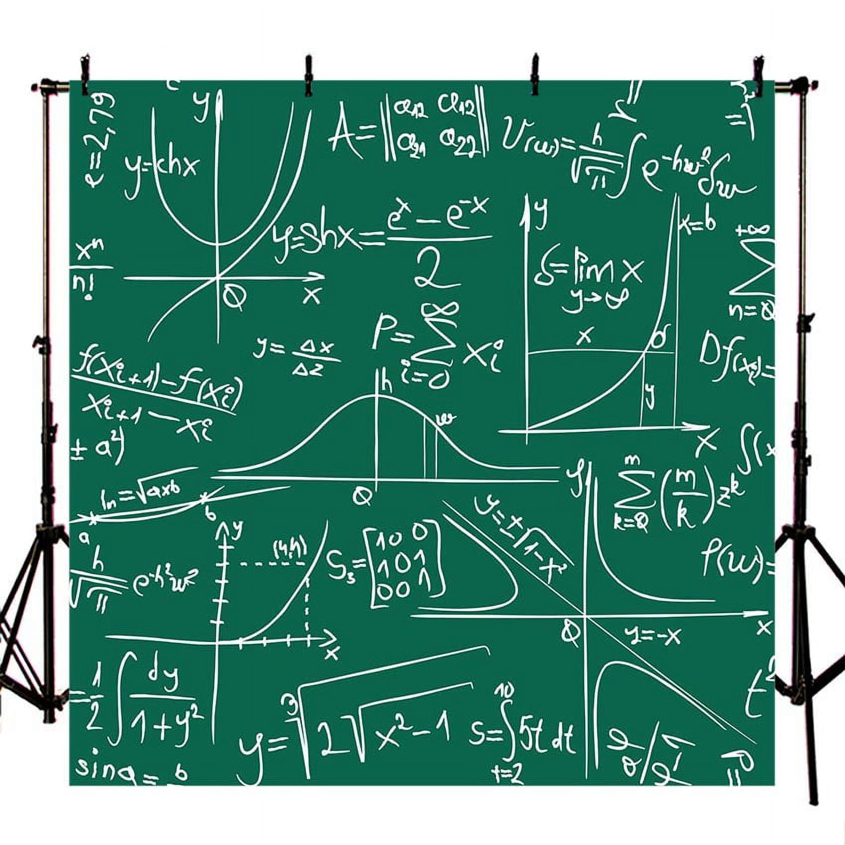 Comophoto Art Fabric Back To School Geometric Shapes Blackboard ...