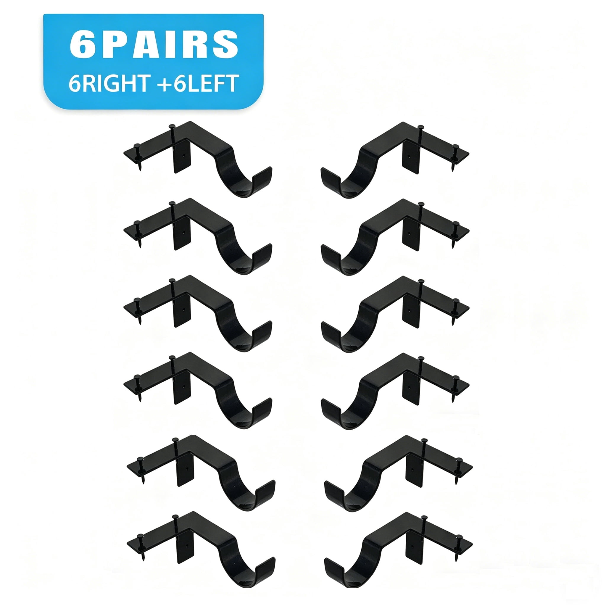 Comopio 12Pcs Curtain Rod Holders Into Window Frame Curtain Rod ...