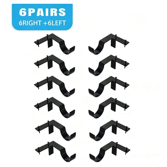 Comopio 12Pcs Curtain Rod Holders Into Window Frame Curtain Rod ...