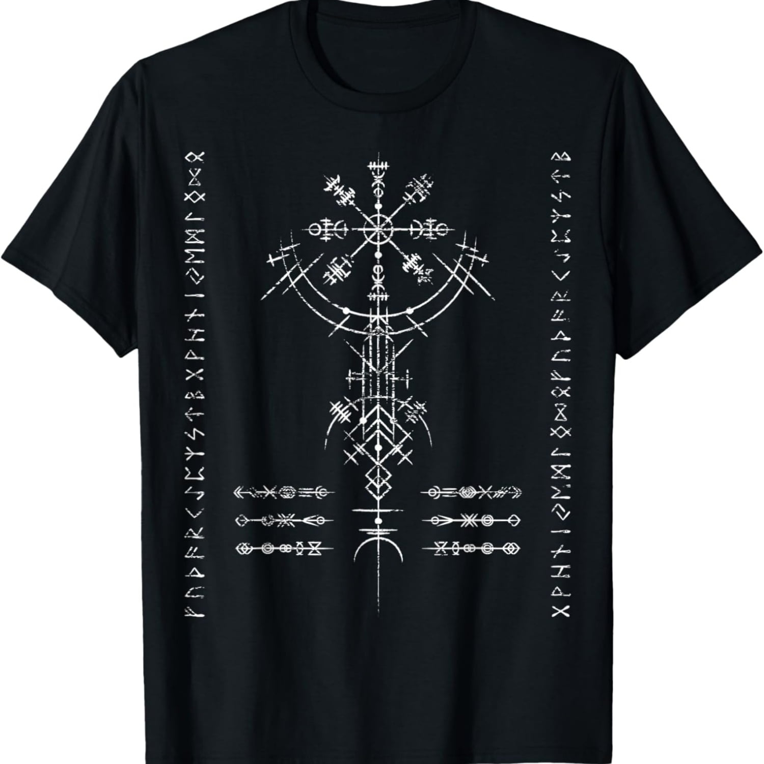 Comp Vegvisir Viking Symbol Nor Rune Celtic Yggdil T-shtir - Walmart.com