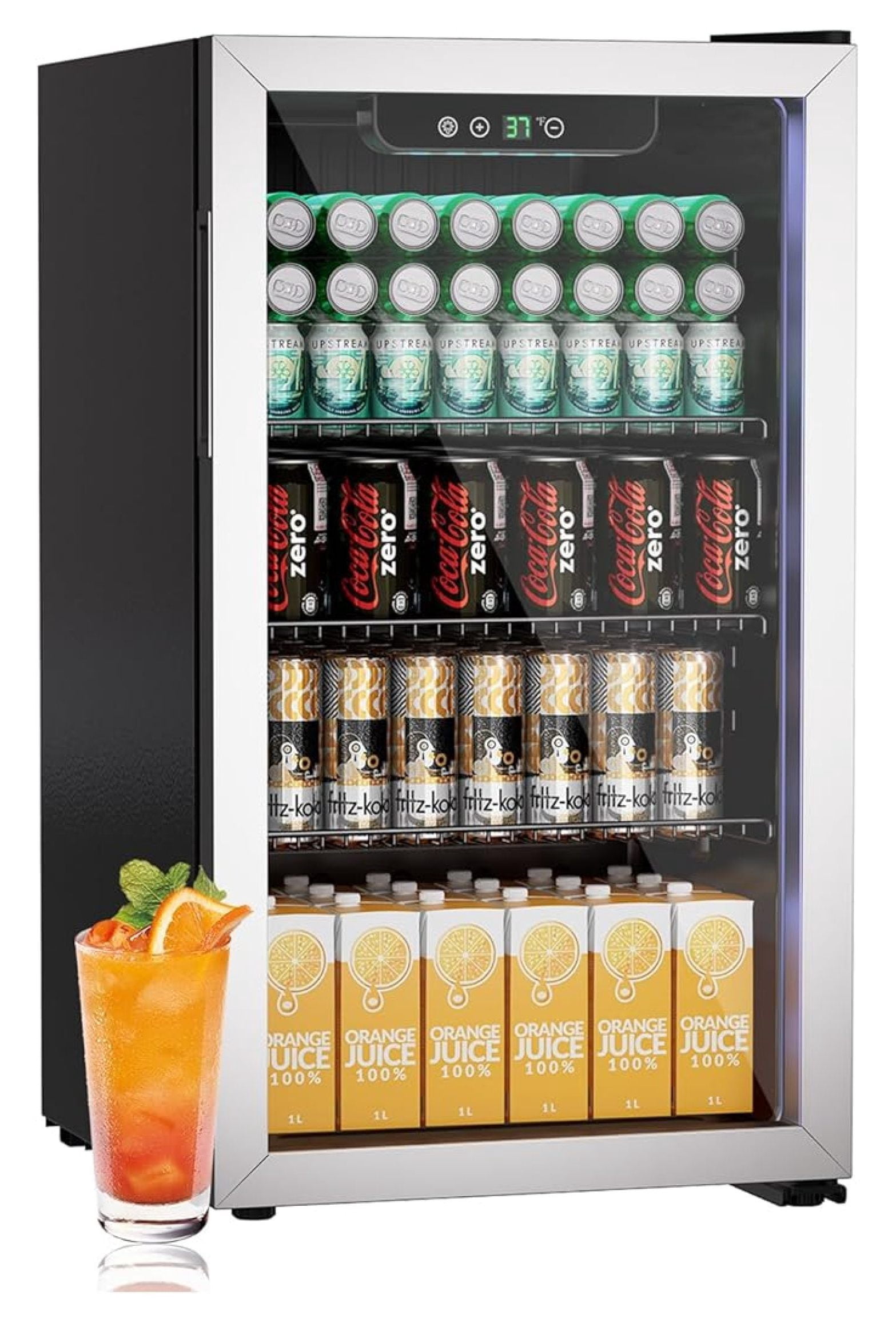 Compact 105 Can/3.0 Cu.Ft Mini Fridge For Soda, Beer Or Wine, Portable ...