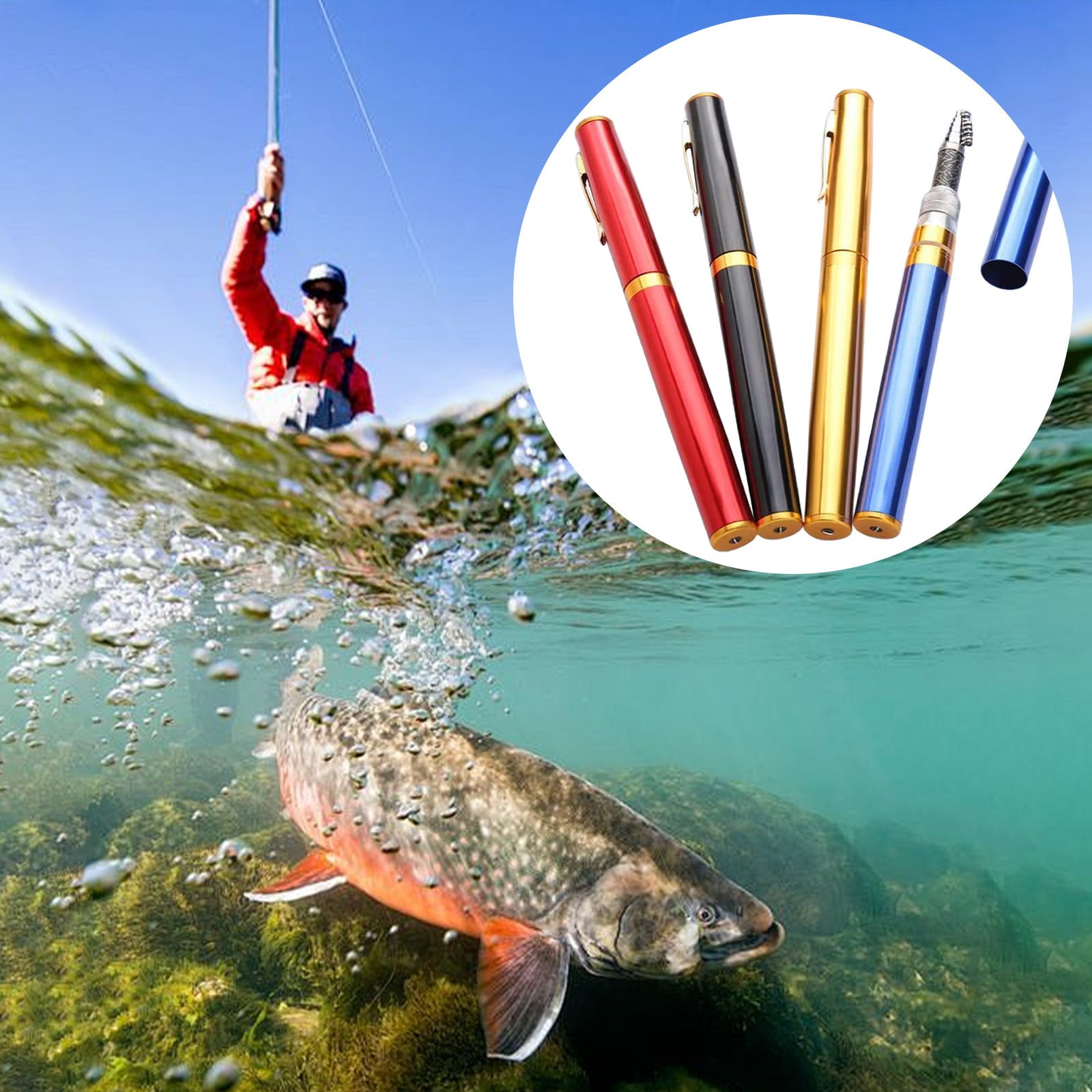 Compact 1M Carbon Fiber Pocket Fishing Rod with Telescopic Design for ...