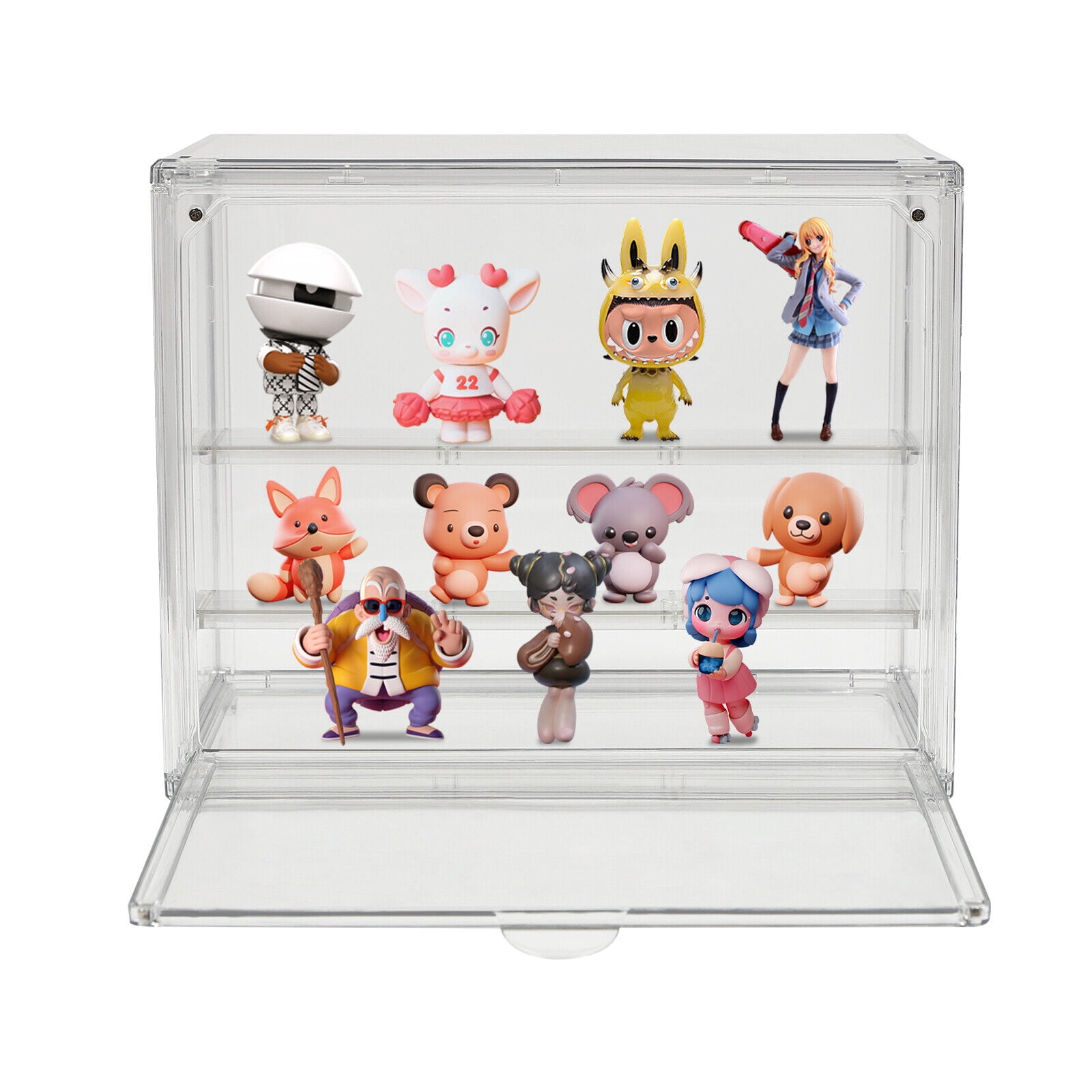 Compact 2-Tier Display Shelf Clear Cake Cupcake Bread Storage Box ...