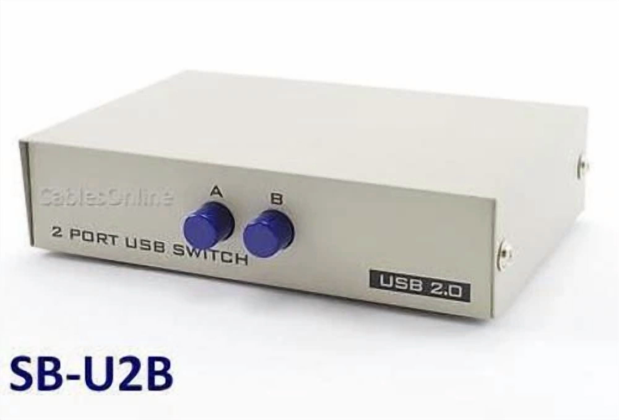 Compact 2-Way Usb Type-B Push Button Metal Mini Switch Box Cablesonline ...