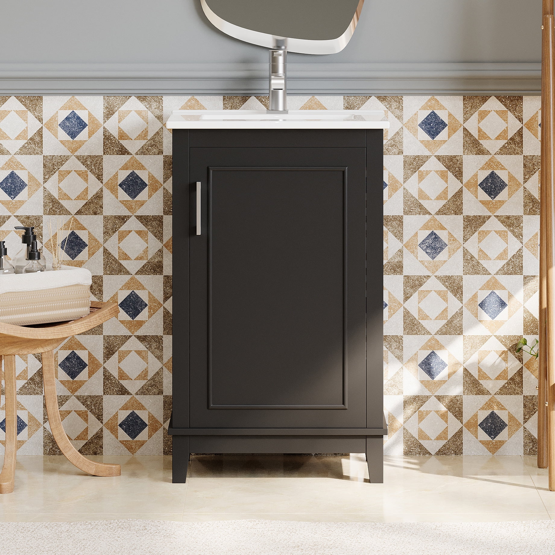 Compact 20" Bathroom Vanity | Ideal for Tight Spaces, Easy Faucet ...