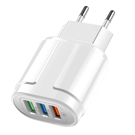 Compact 3-Port USB Wall Charger with 5V2A Fast Power and Modern Macaron ...