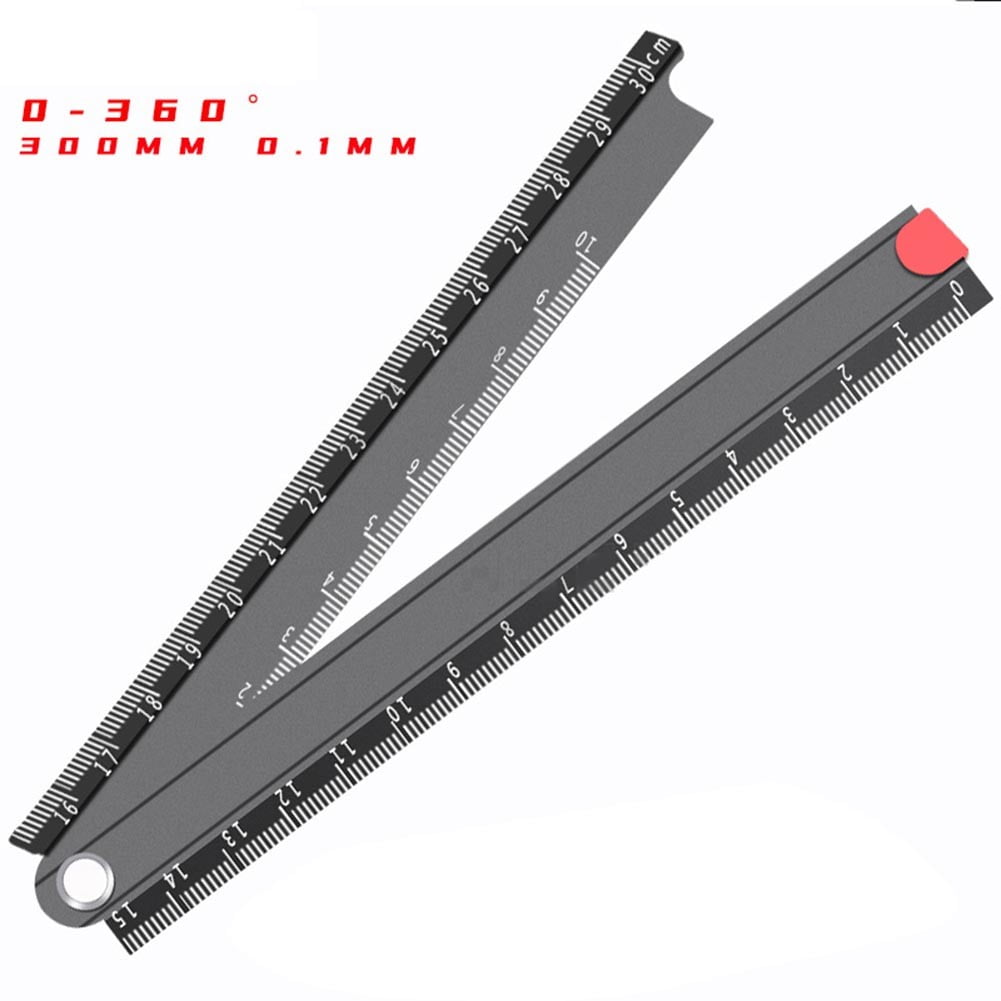 Compact 300mm Folding Ruler Metal For Measuring Tool with Clear ...