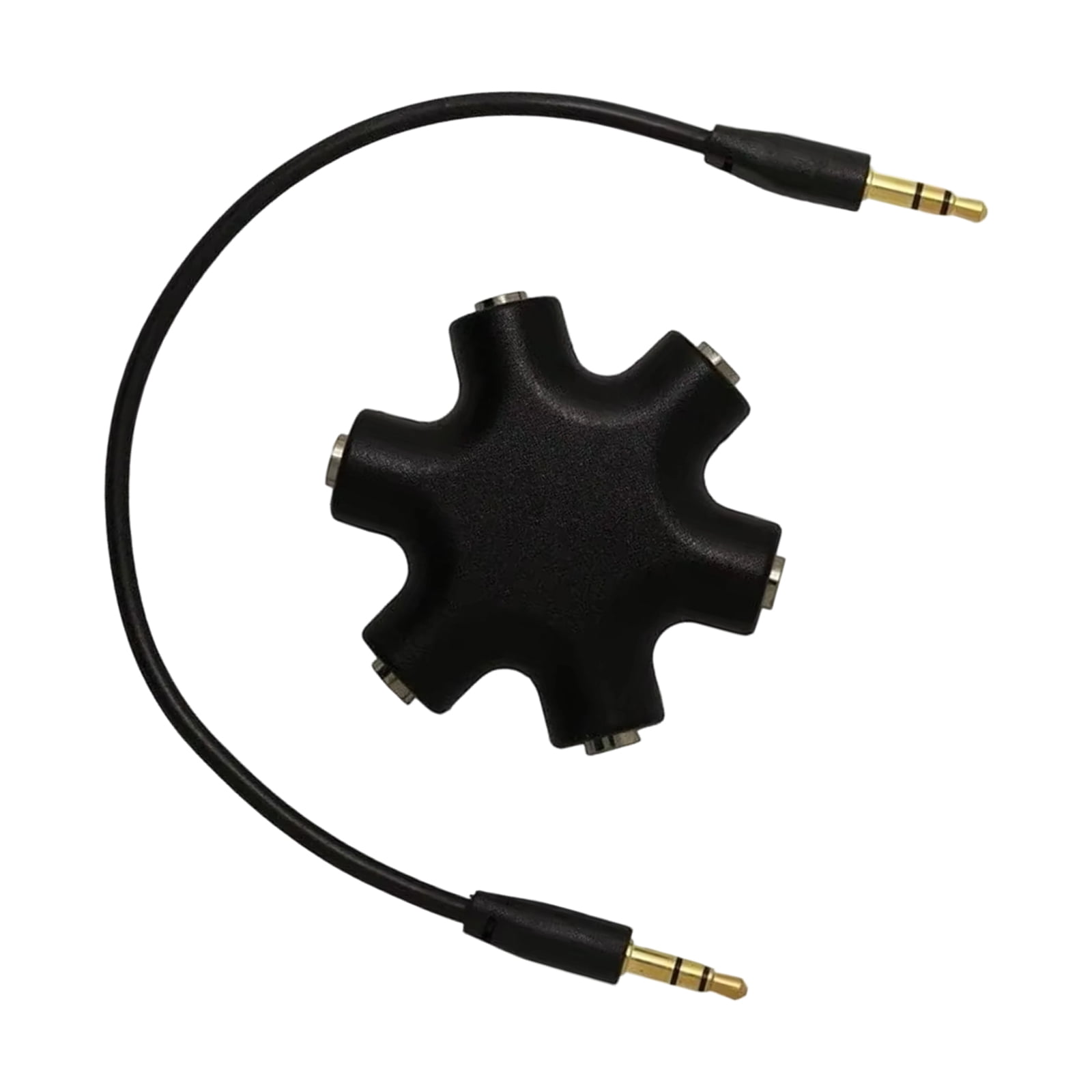 Compact 5-Way 3.5mm Splitter Star-Shaped Design for Speakers/Headphones ...